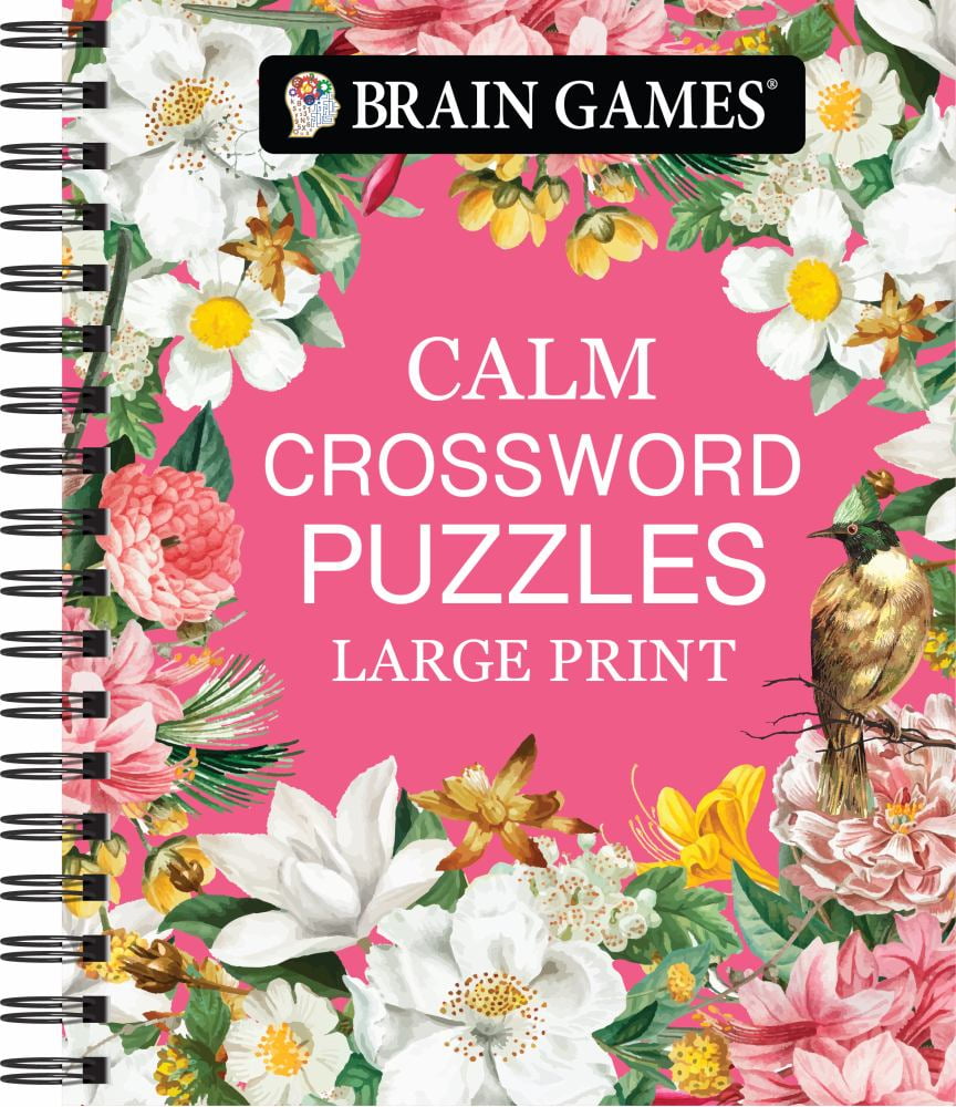 PIL EDITED: Brain Games - Calm: Crossword Puzzles - Large Print (Spiral ...