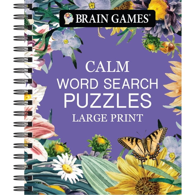 PIL EDITED: Brain Games - Calm: Word Search - Large Print (Spiral-Bound ...