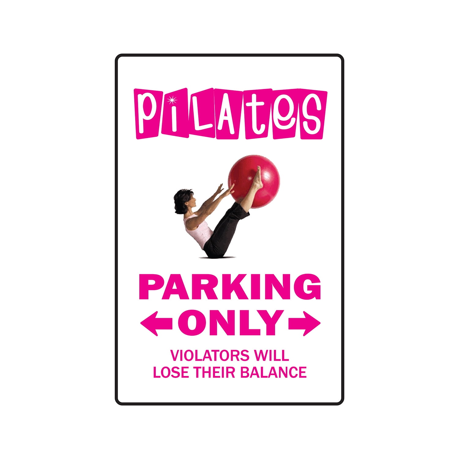 PILATES INSTRUCTOR Decal parking yoga gym workout exercise teacher ...