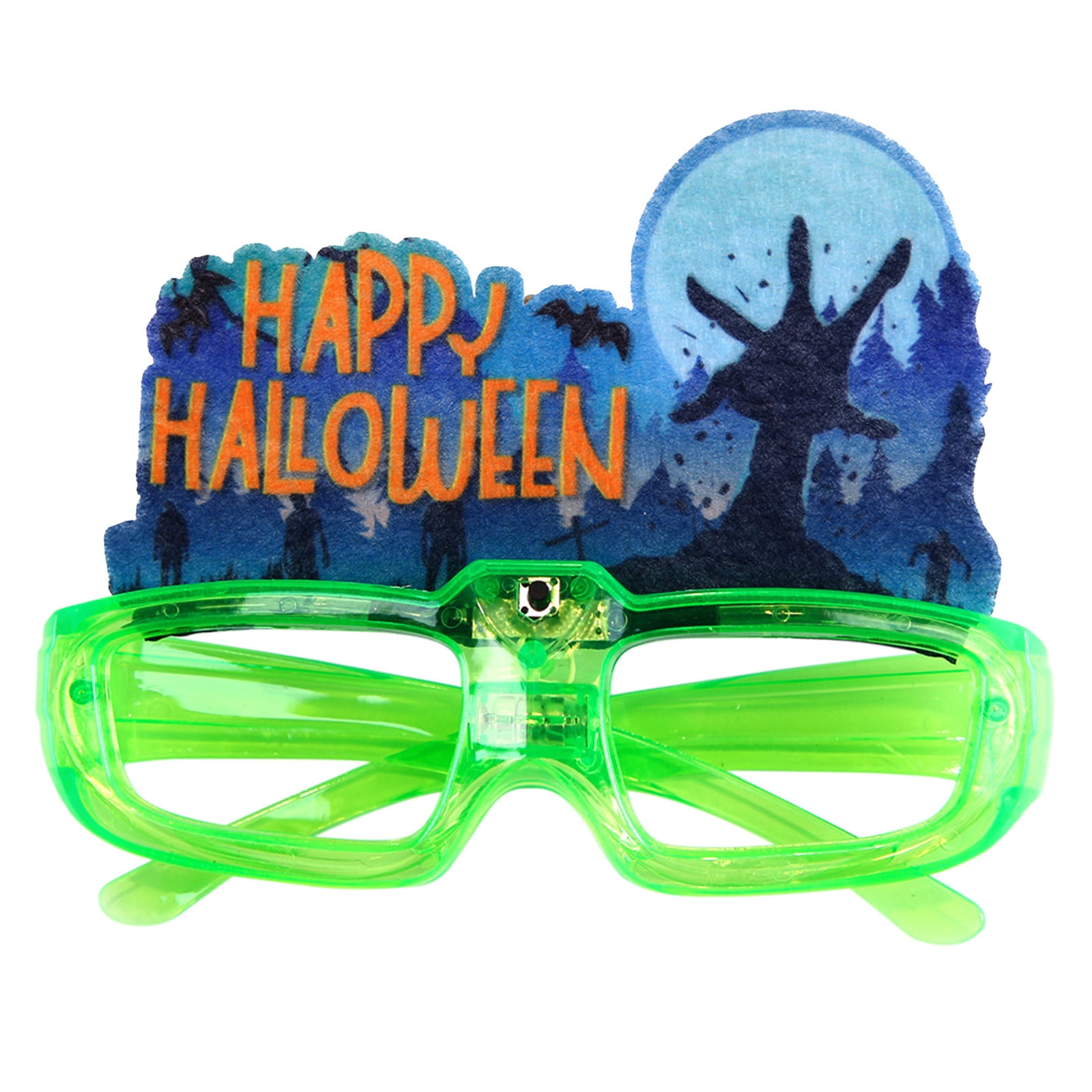 PILE Halloween Home Decor Halloween Luminous Glasses Frame Led Green ...