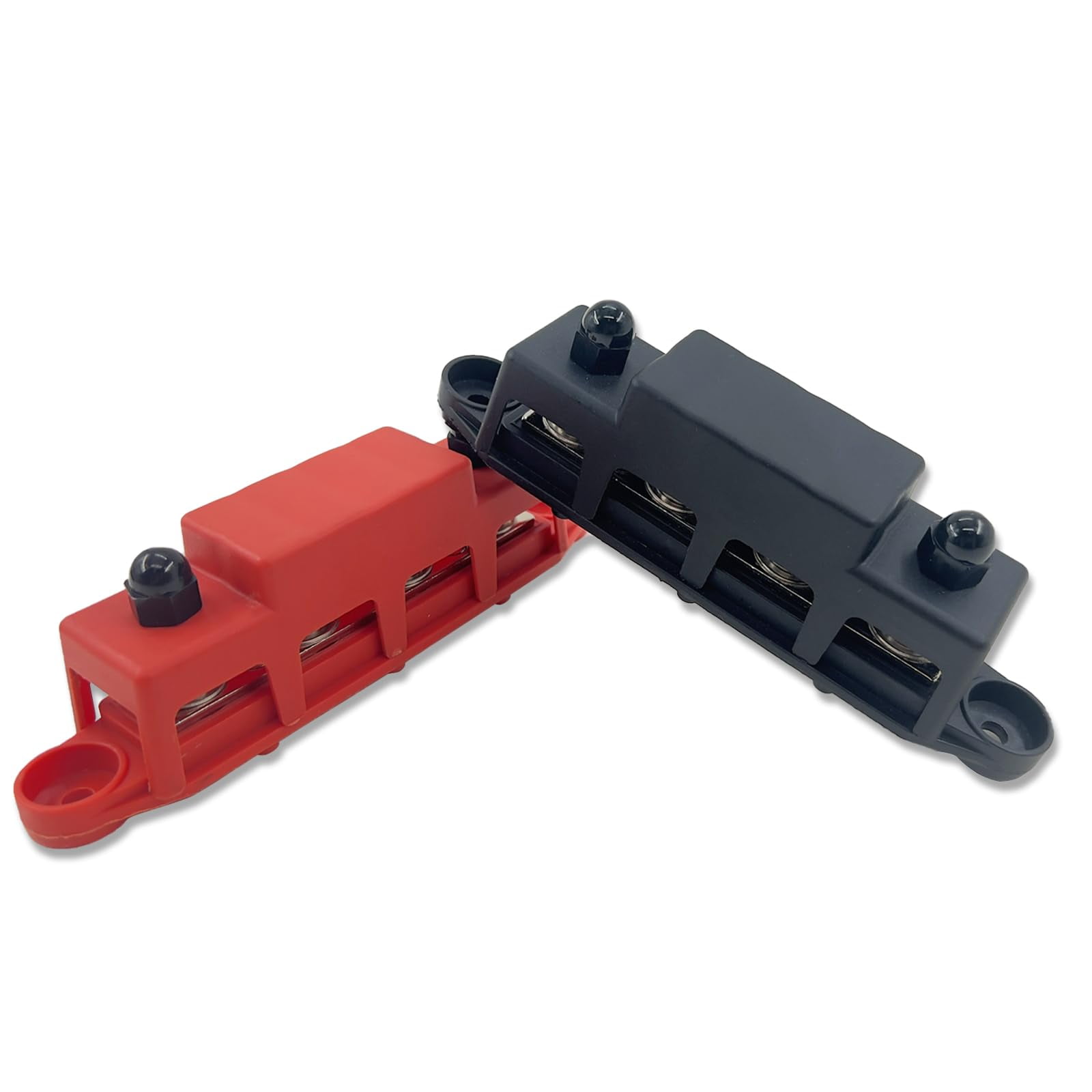 PILISPARK 12V Power Distribution Block 250A Bus Bar with 4 x 5/16" Studs Marine Battery Busbar ...