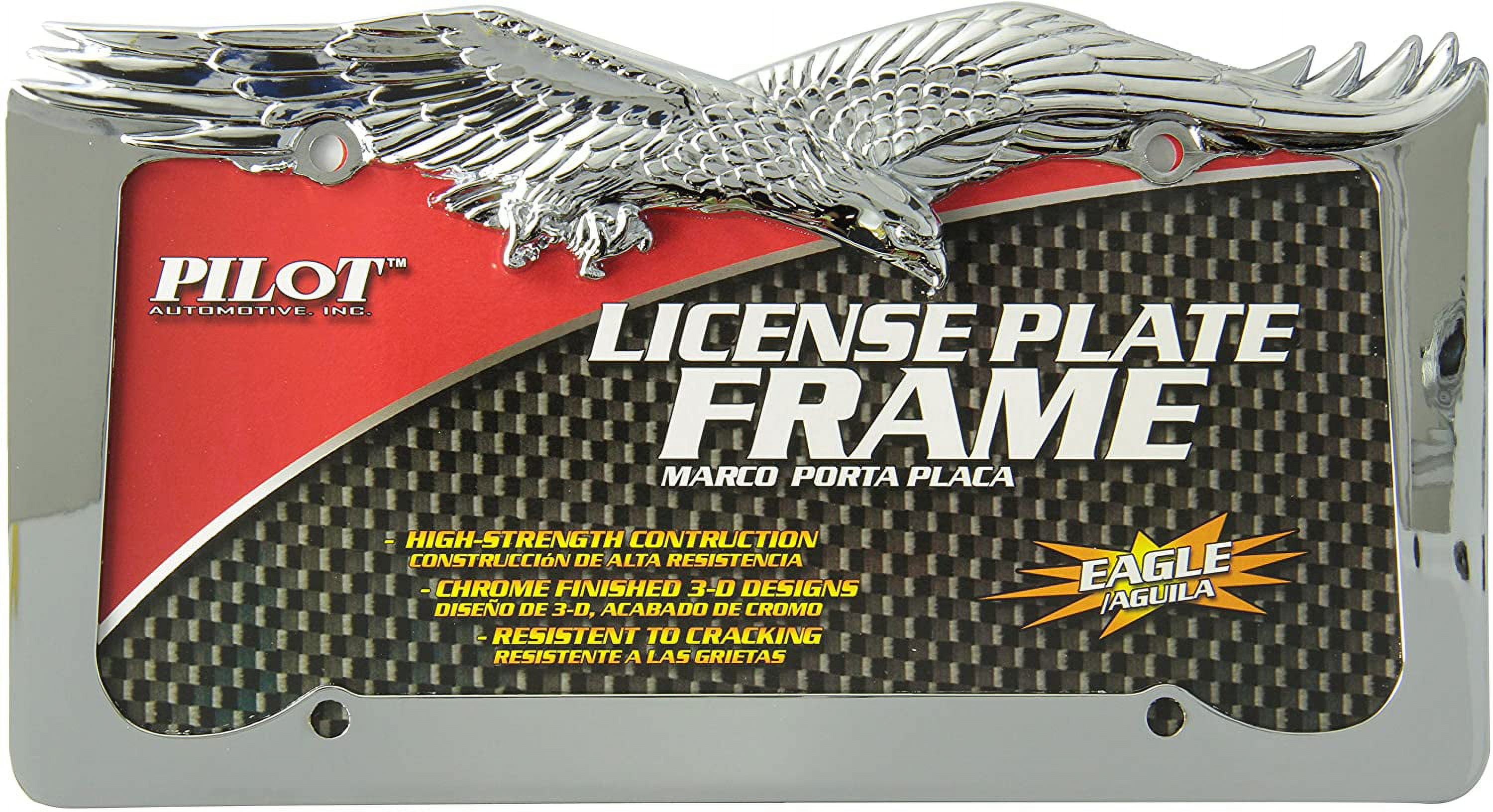 PILOT BULLY # WL108C LIC.PLATE EAGLE Chrome - Walmart.com
