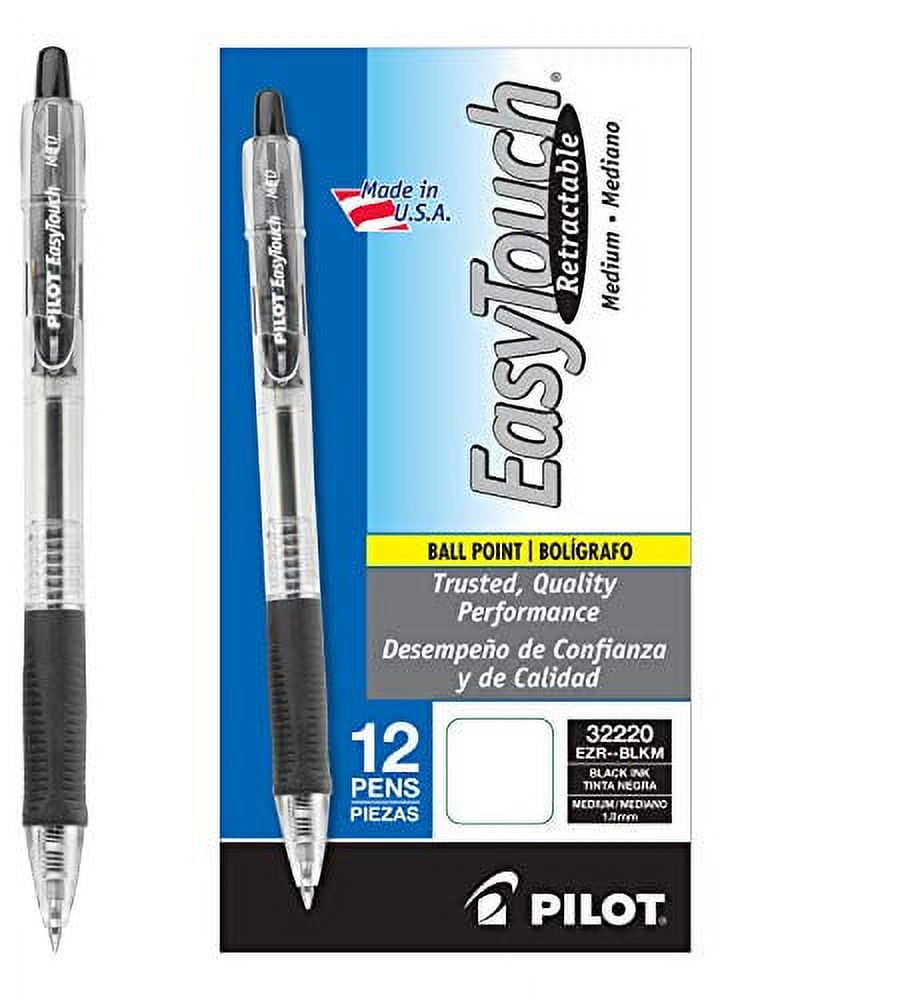 PILOT EasyTouch Refillable & Retractable Ballpoint Pens, Medium Point ...