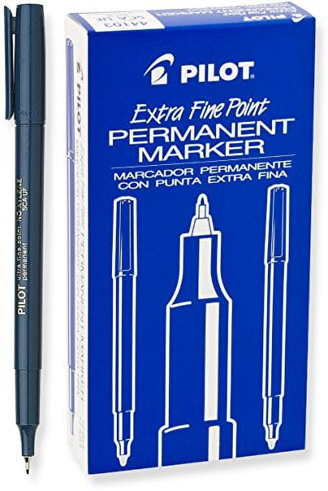 PILOT Extra Fine Point Permanent Markers, Blue Ink, 12-Pack (44103 ...