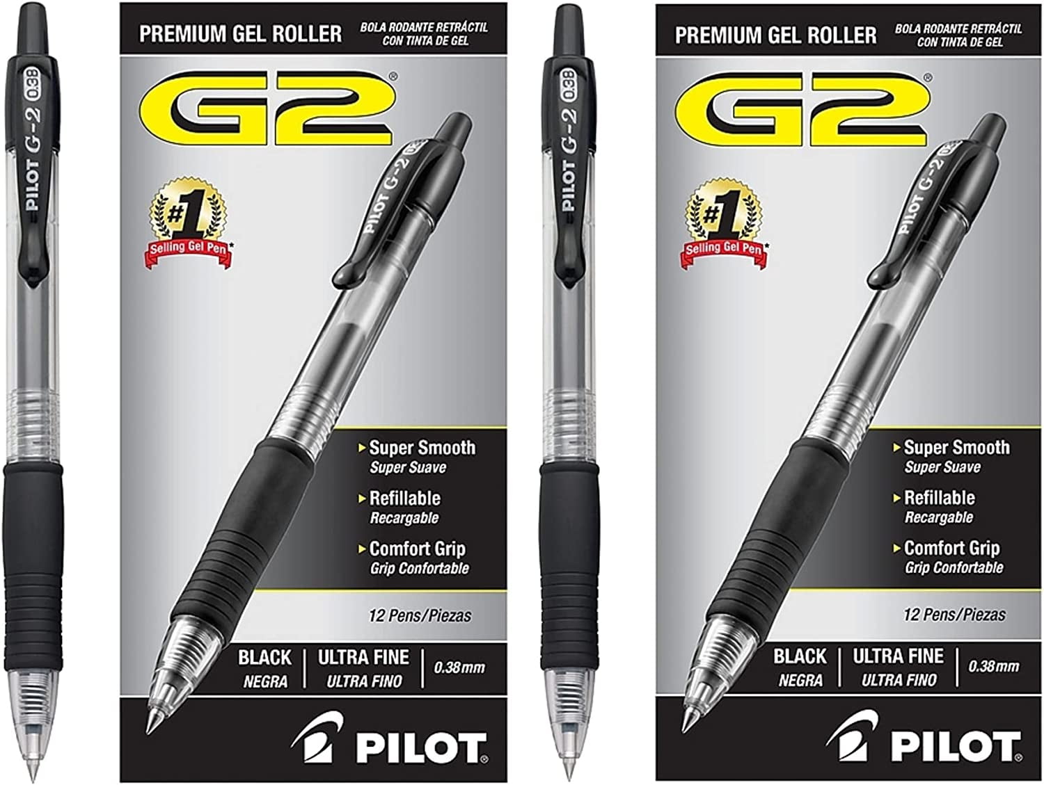 PILOT G2 Premium Refillable & Retractable Rolling Ball Gel Pens, Ultra ...