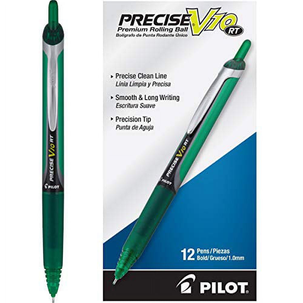 Pilot, Precise V10 RT Refillable & Retractable Rolling Ball Pens, Bold ...
