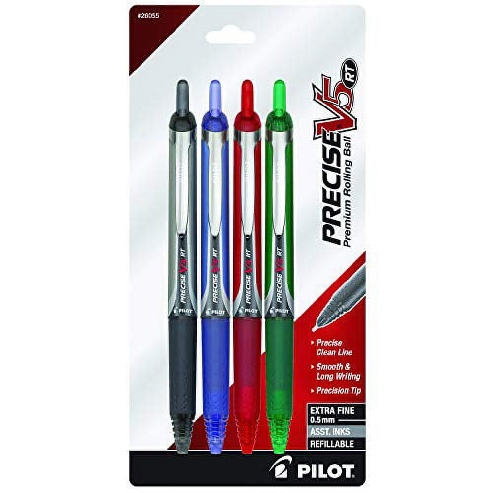 Pilot, Precise V5 RT Refillable & Retractable Liquid Ink Rolling Ball ...
