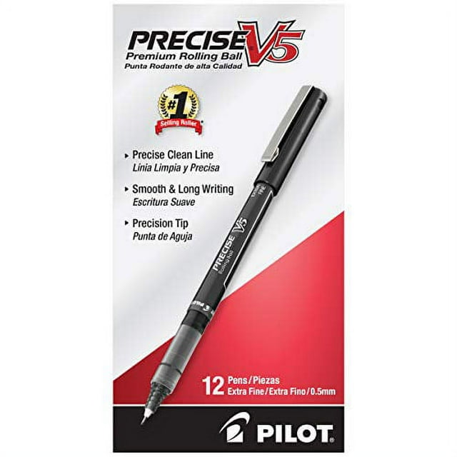 PILOT Precise V5 Stick Liquid Ink Rolling Ball Stick Pens, Extra Fine ...