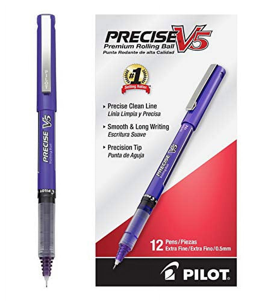 PILOT Precise V5 Stick Liquid Ink Rolling Ball Stick Pens, Extra Fine ...