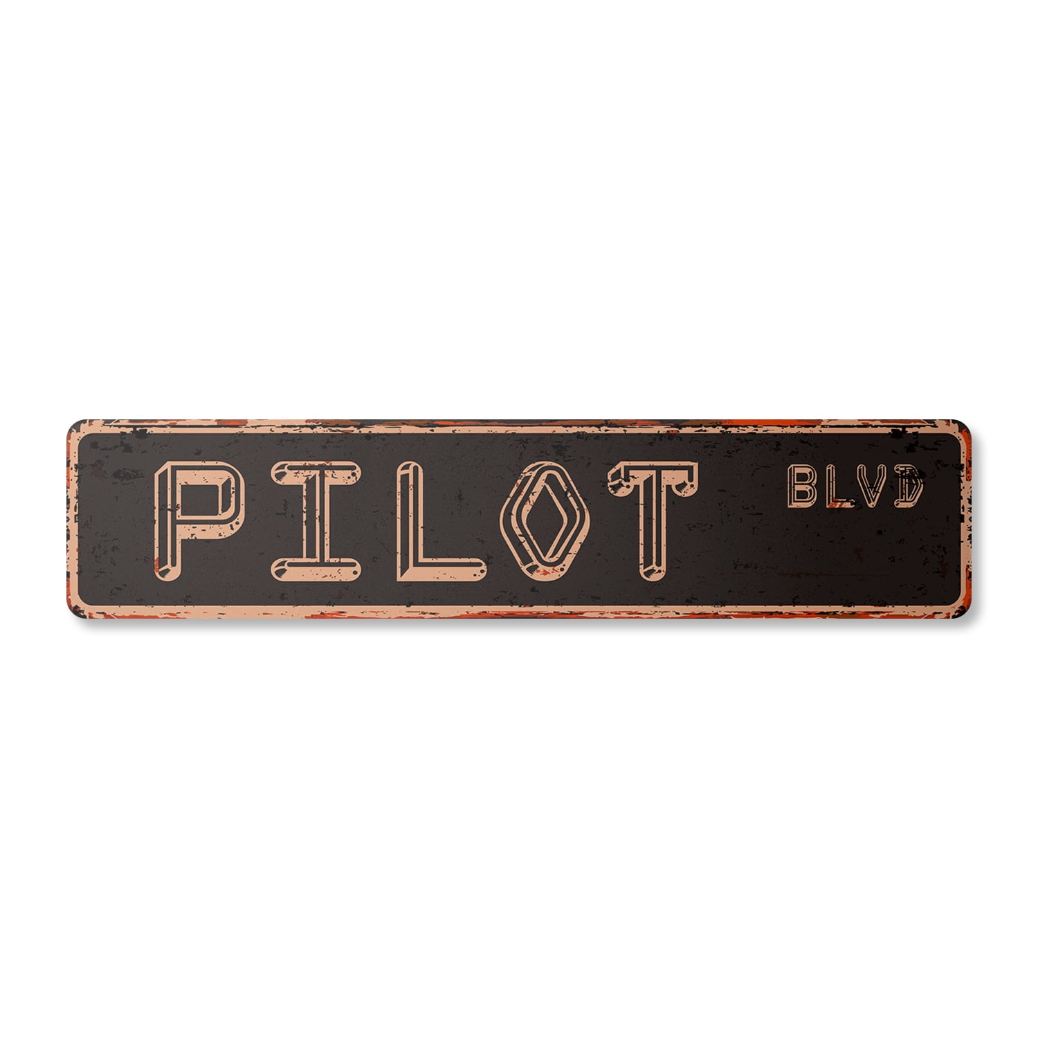 PILOT Vintage Aluminum Street Sign cessna airplane plane airline ...