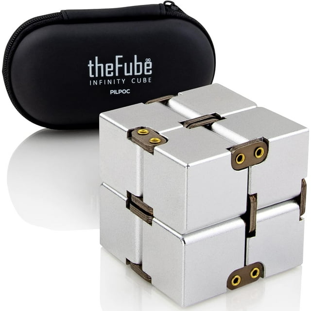 PILPOC theFube Infinity Cube Fidget Desk Toy - Aluminum Infinite Magic ...