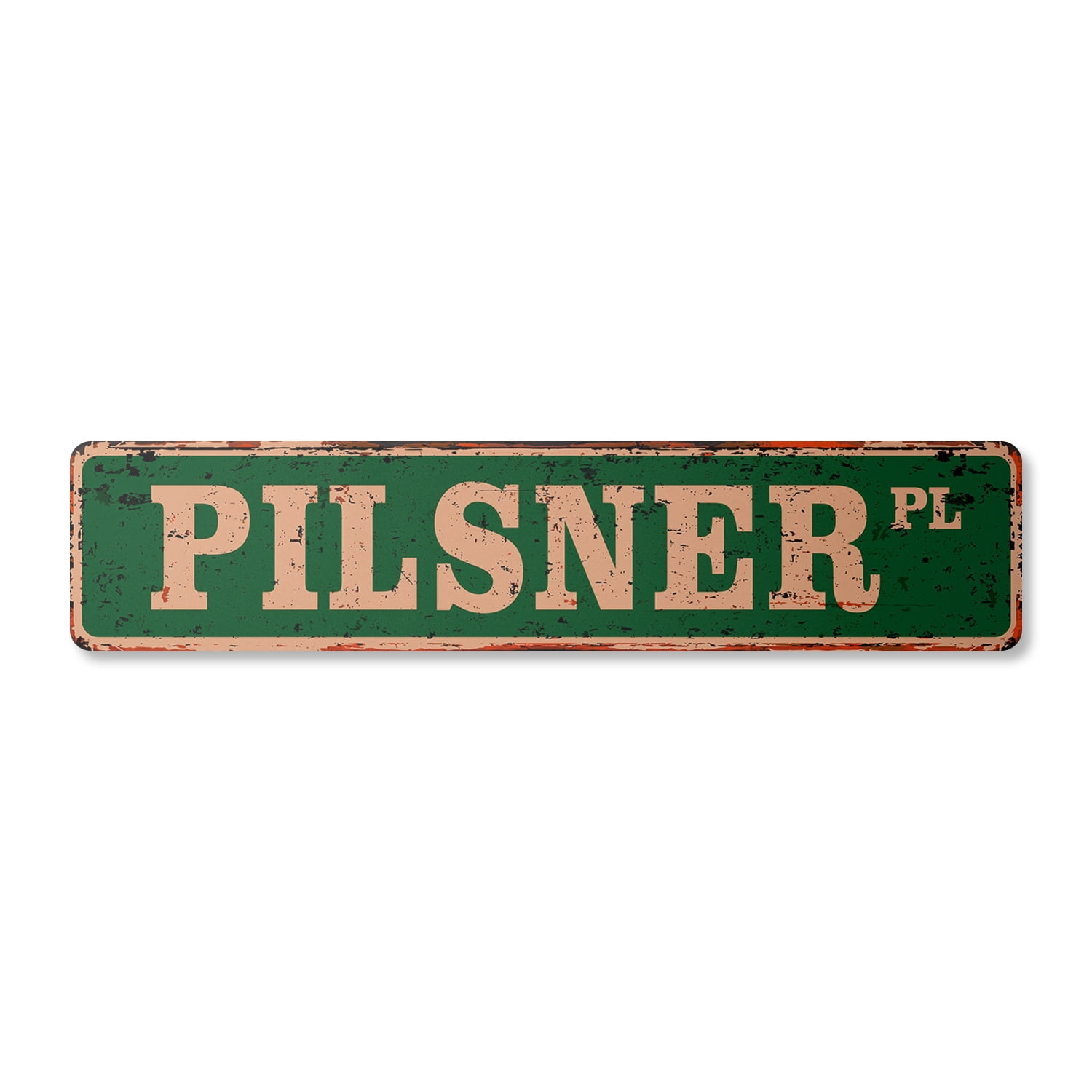 PILSNER Vintage Aluminum Street Sign pale lager beer craft brew rustic ...