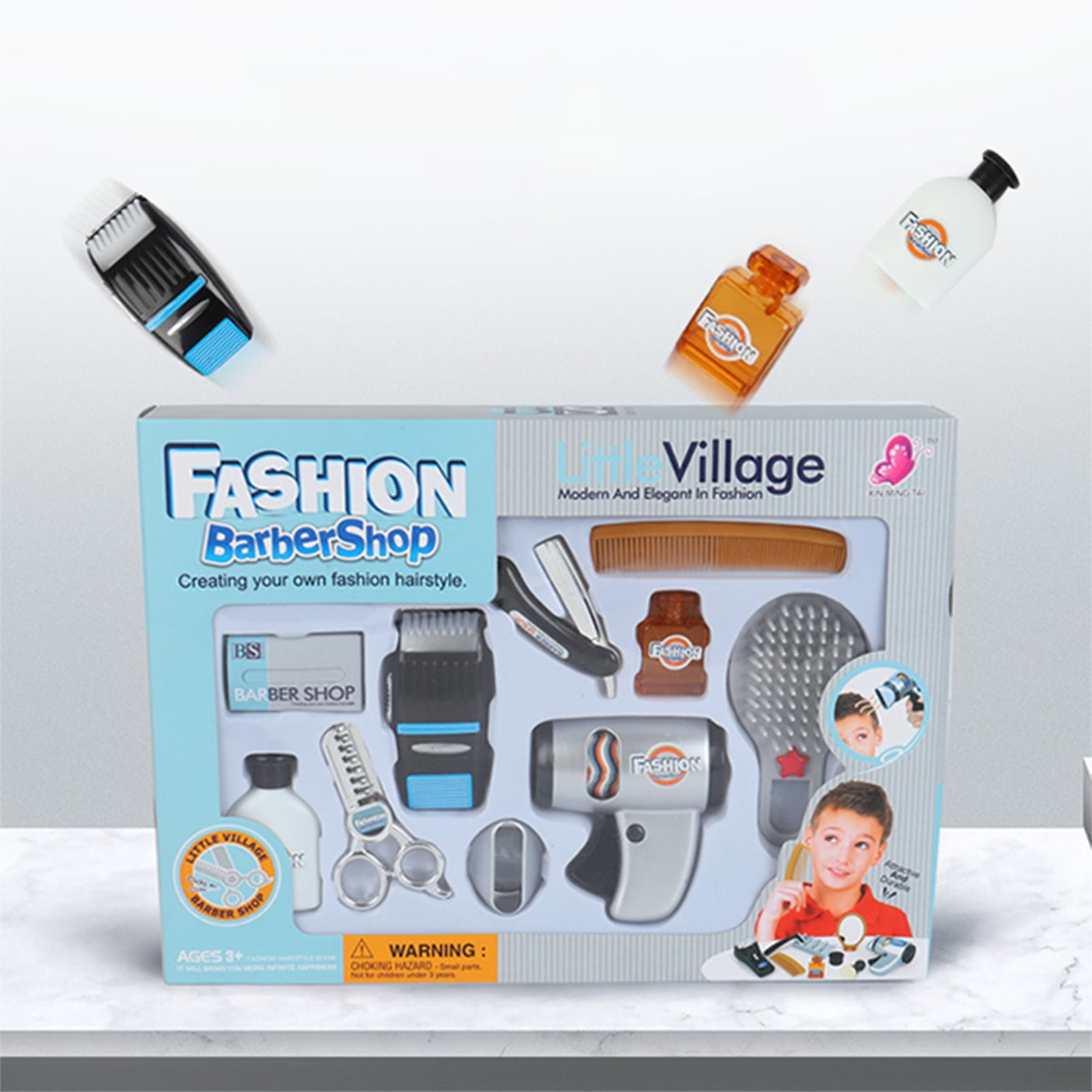 PIMOXV Girls Beauty Salon Set Kids Pretend Play Makeup Sets with ...