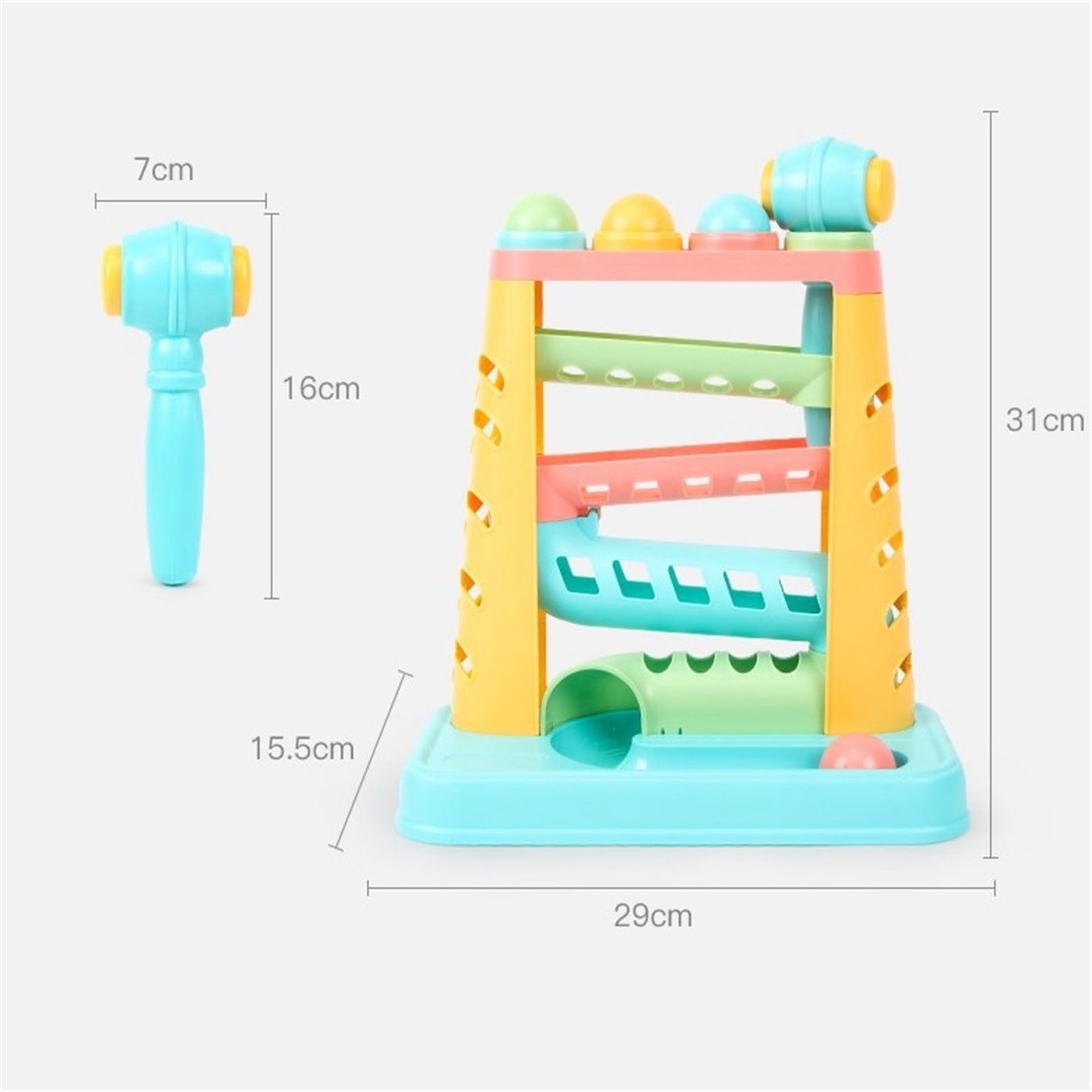 PIMOXV Montessori Ball Tracker Wooden Ball Drop - Wood Toys for 3 Year ...