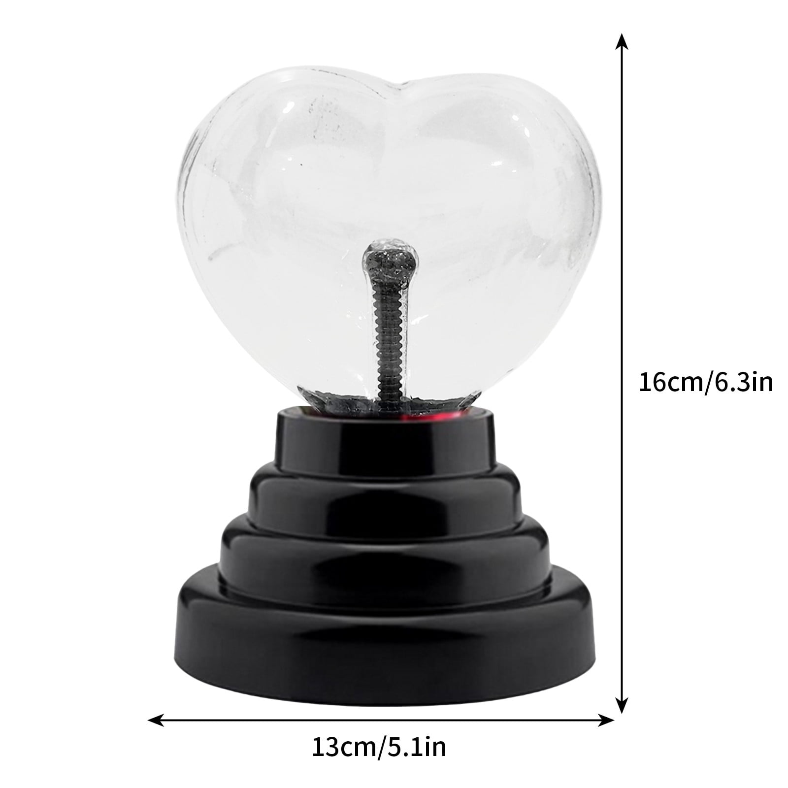 PIMOXV Purple Heart Shaped Touch and Sound Sensitive Plasma Ball ...