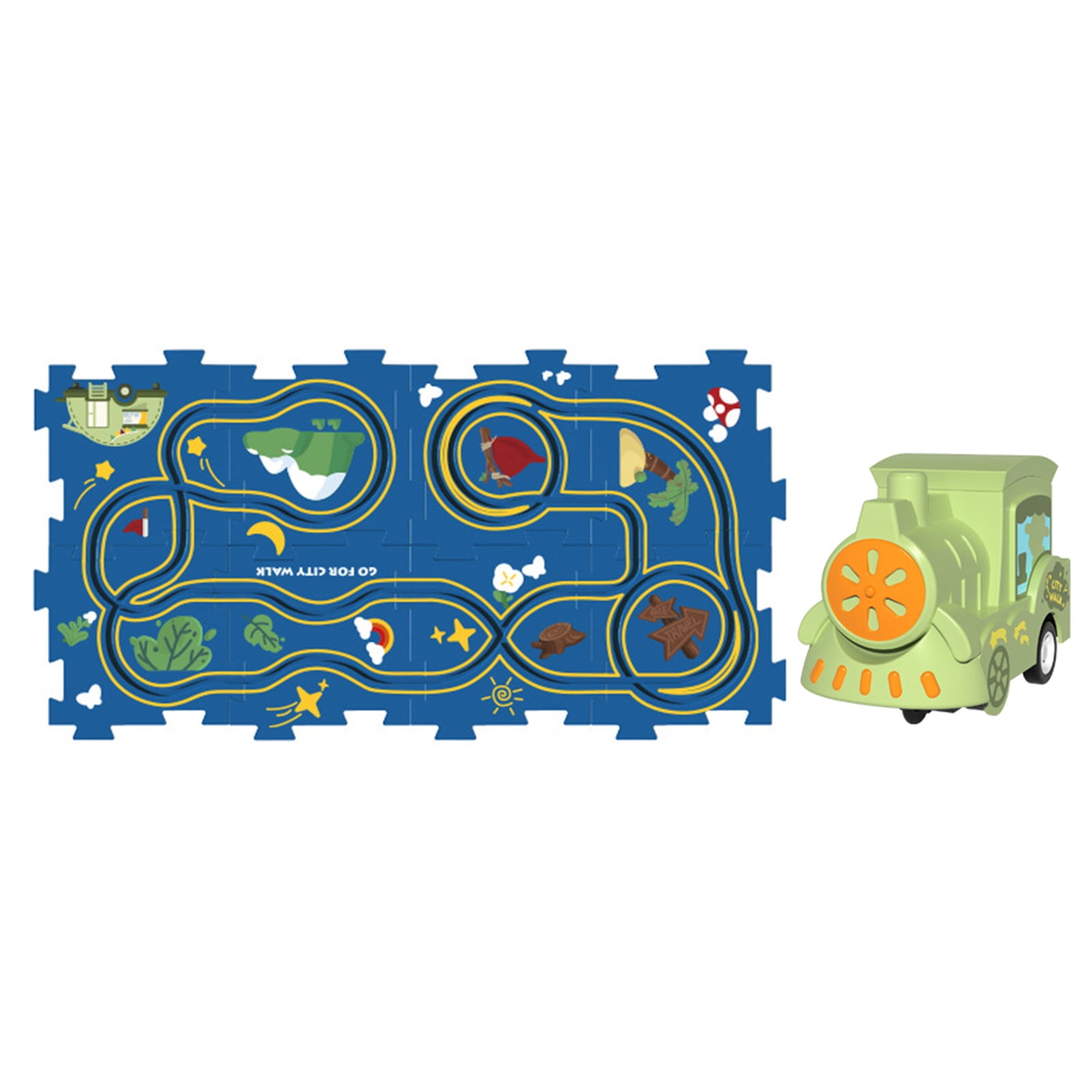 PIMOXV Puzzle Car Track Play Set, Rail Car Puzzle Track, Puzzle Tracks ...