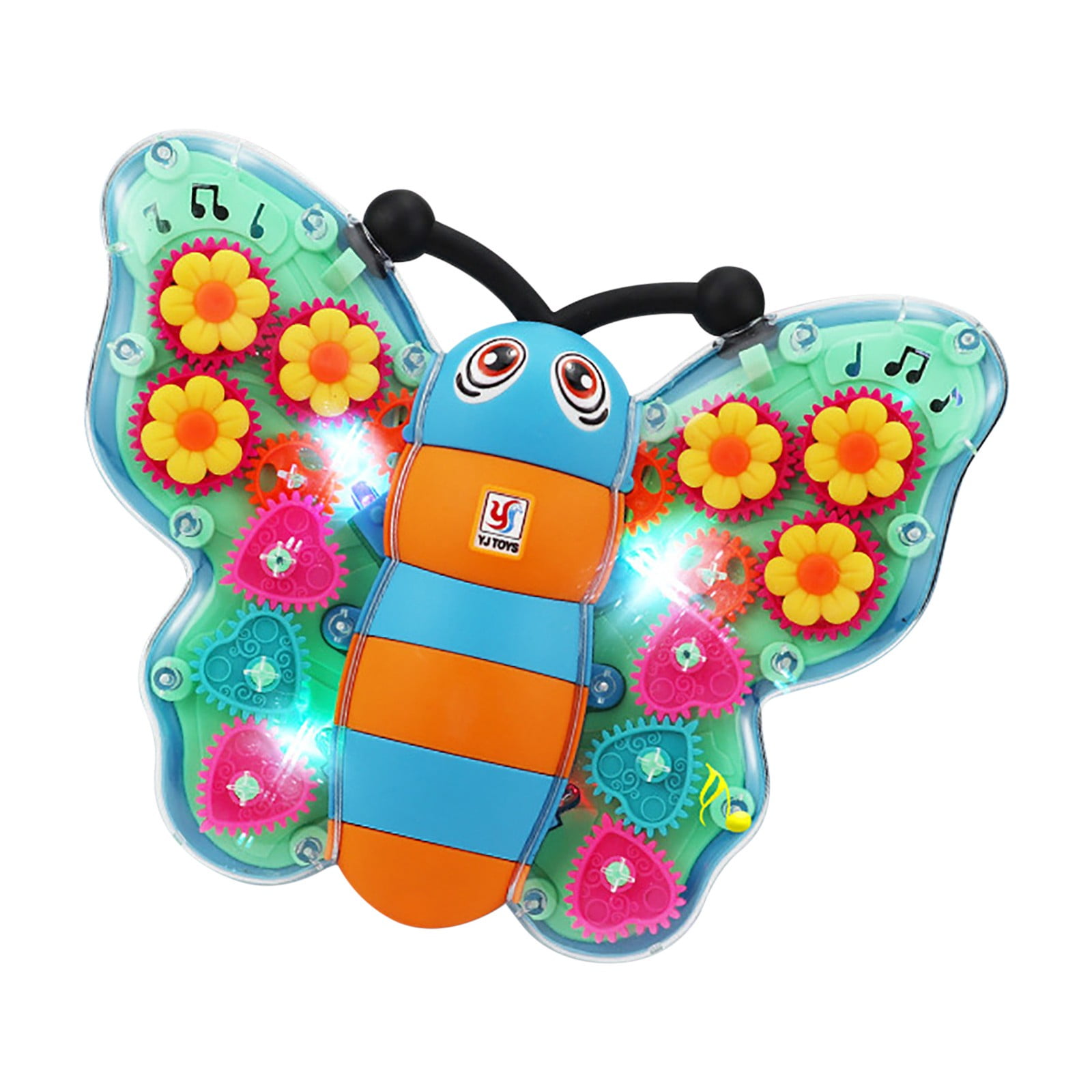 PIMOXV Transparent Butterfly Toy Car - with Visible Colored Moving Gear ...