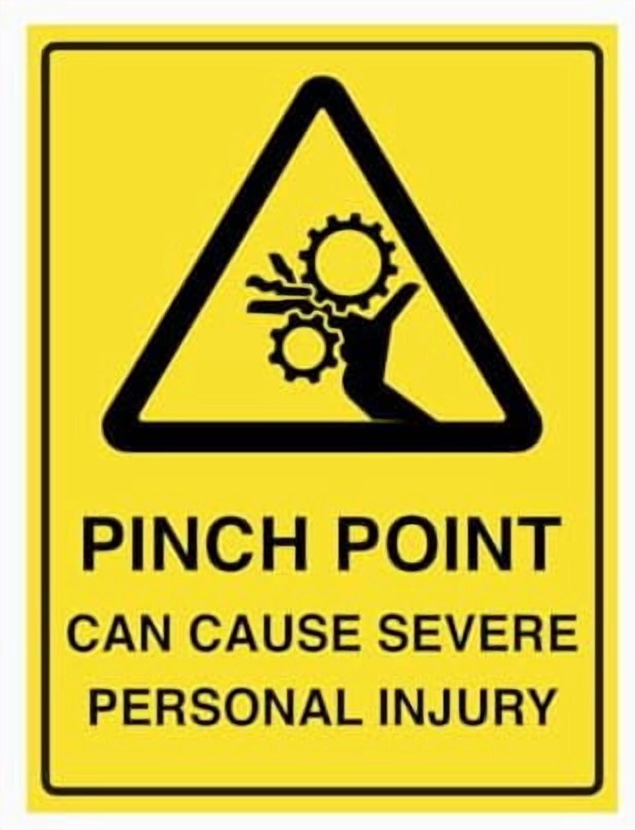PINCH POINT CAN CAUSE SEVERE PERSONAL INJURY SIGN Workplace Signs Metal ...