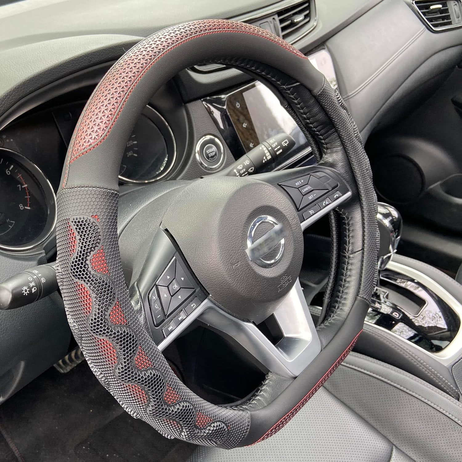 PINCTROT Steering Wheel Cover Great Grip with 3D Honeycomb Anti-Slip ...