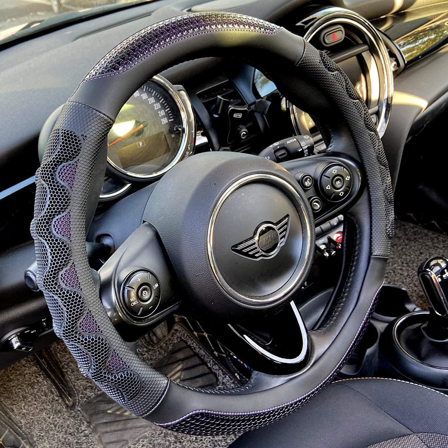 PINCTROT Steering Wheel Cover Great Grip with 3D Honeycomb Anti-Slip ...