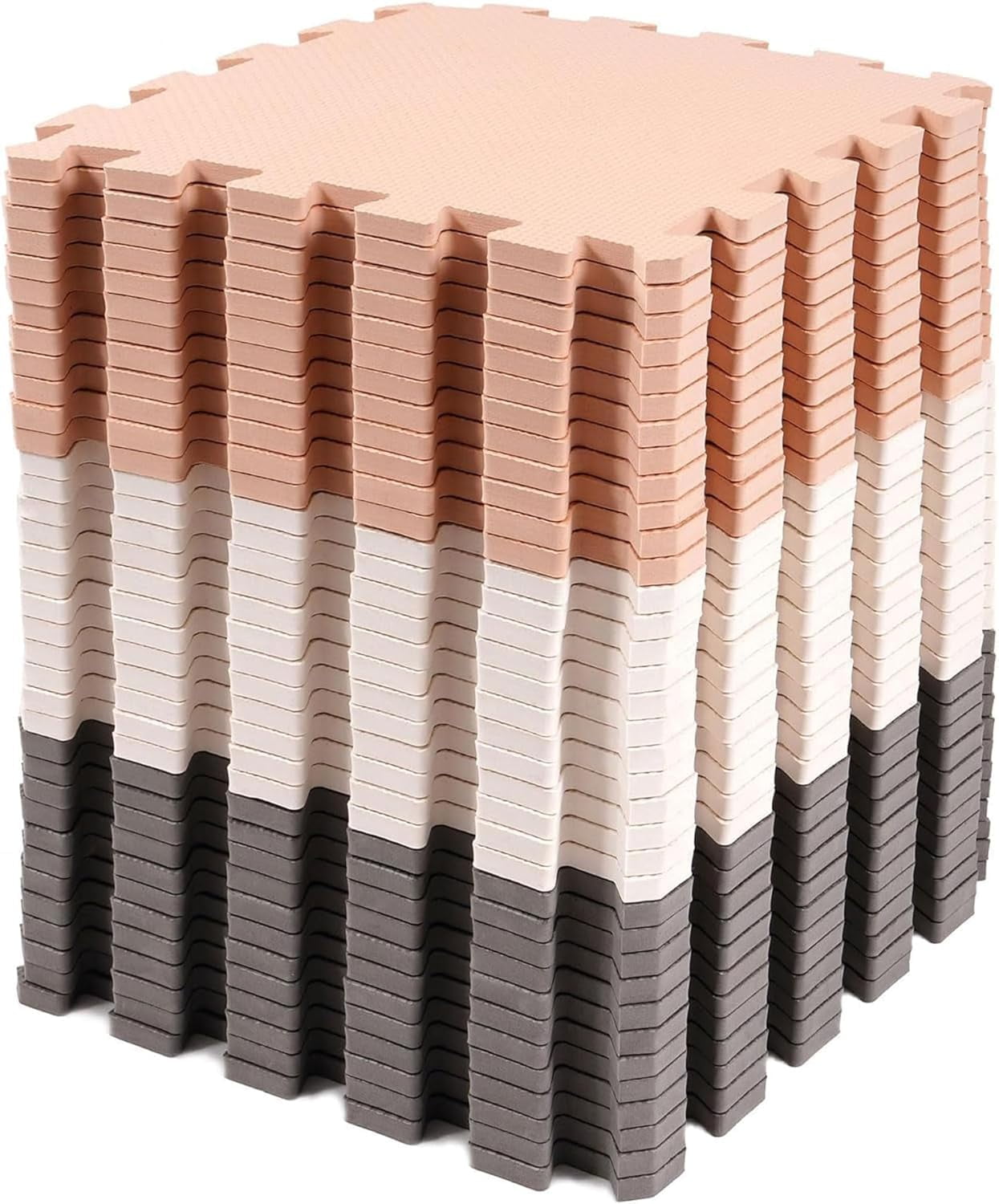 PINDEE 16-Piece Kids Puzzle Play Mat: Interlocking Foam Floor Tiles in ...