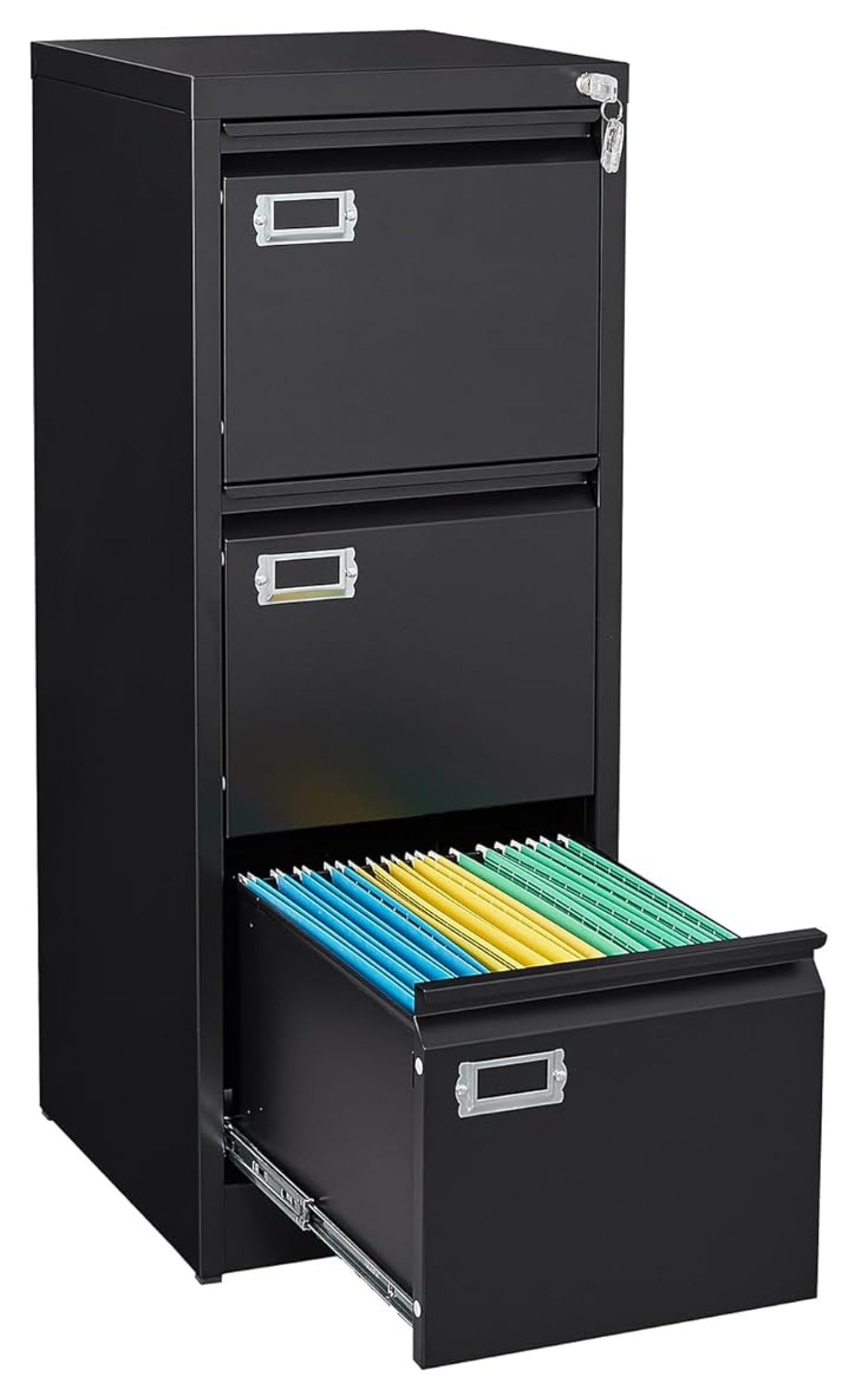 PINDEE 3 Drawer File Cabinet with Lock and Tag,Narrow Three Drawer ...