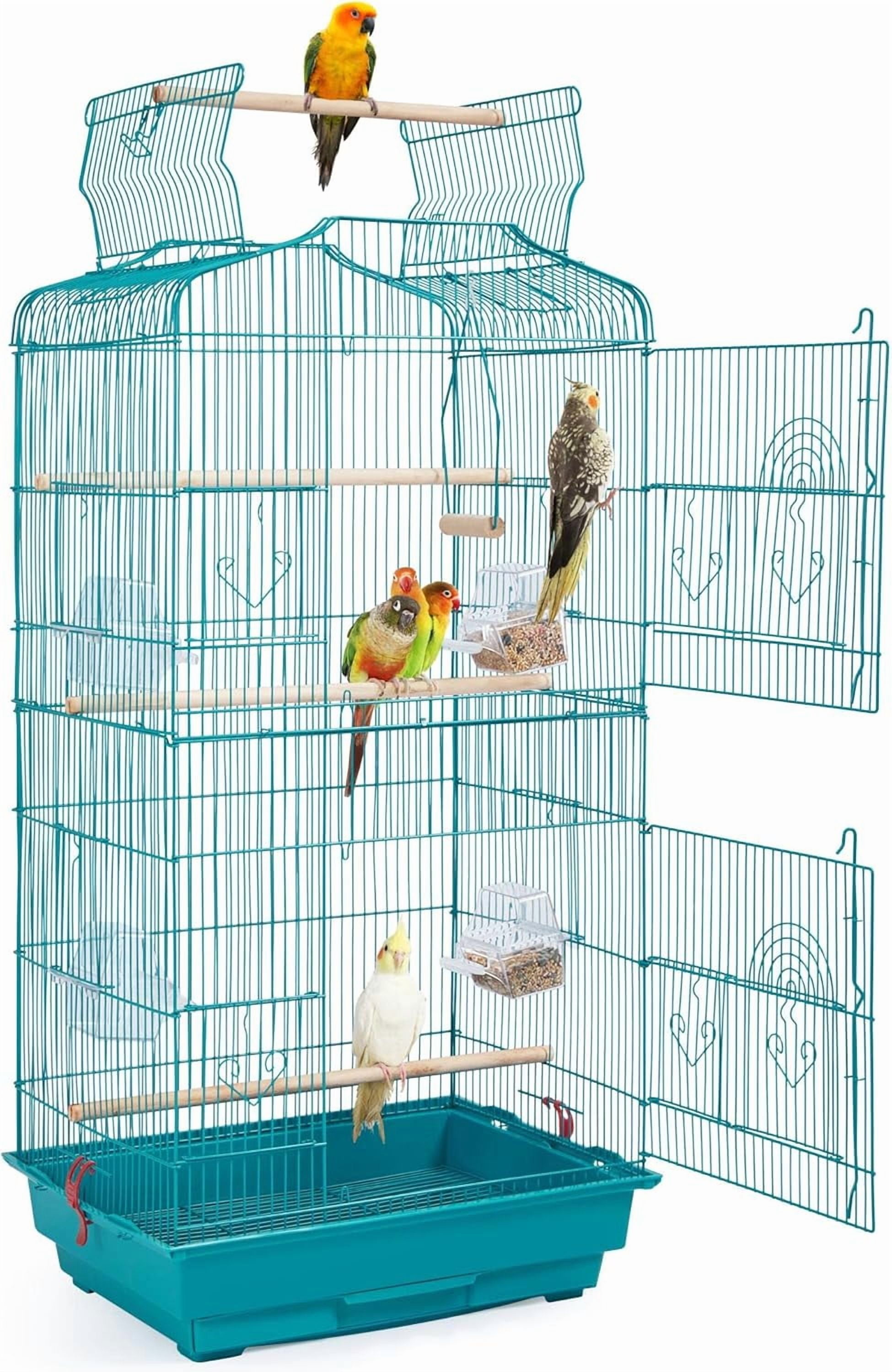PINDEE 41'' Open Top Medium Size Quaker Parrot Bird Cage Cockatiel ...