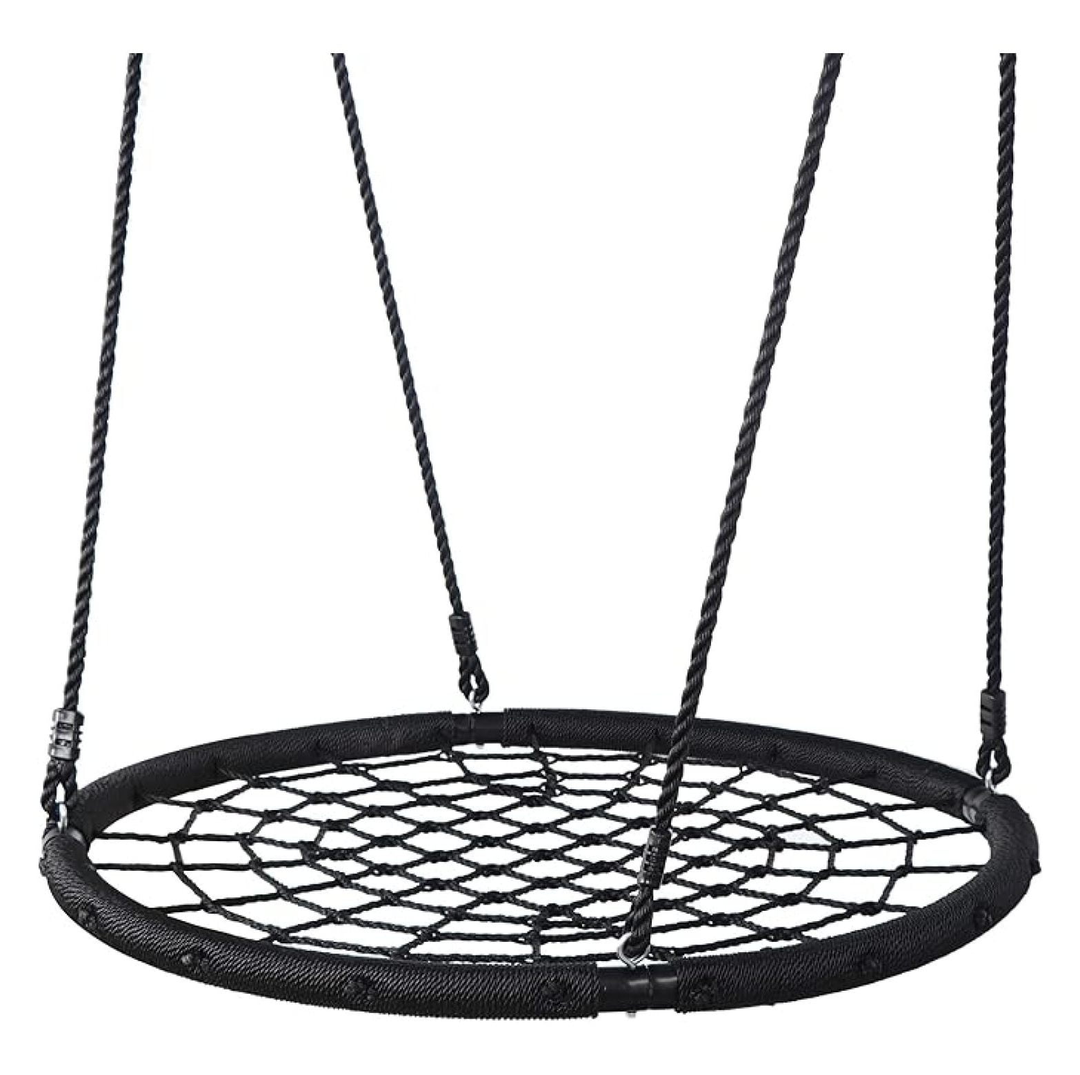PINDEE 48'' Spider Web Saucer Tree Swing for Kids Adults, Outdoor Net ...