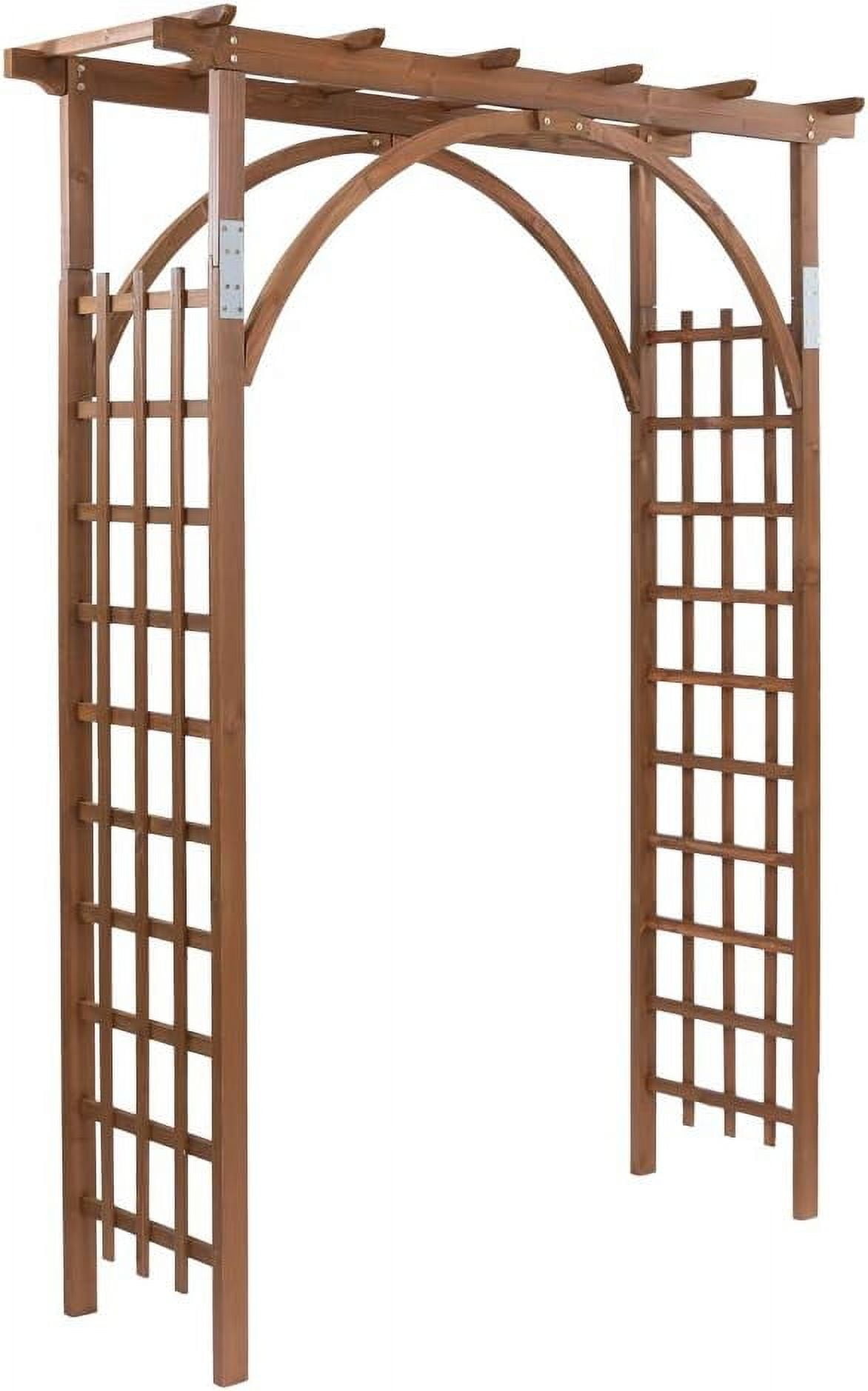 PINDEE 85in Wooden Arbor, Wedding Arch for Ceremony, Wood Trellis for ...