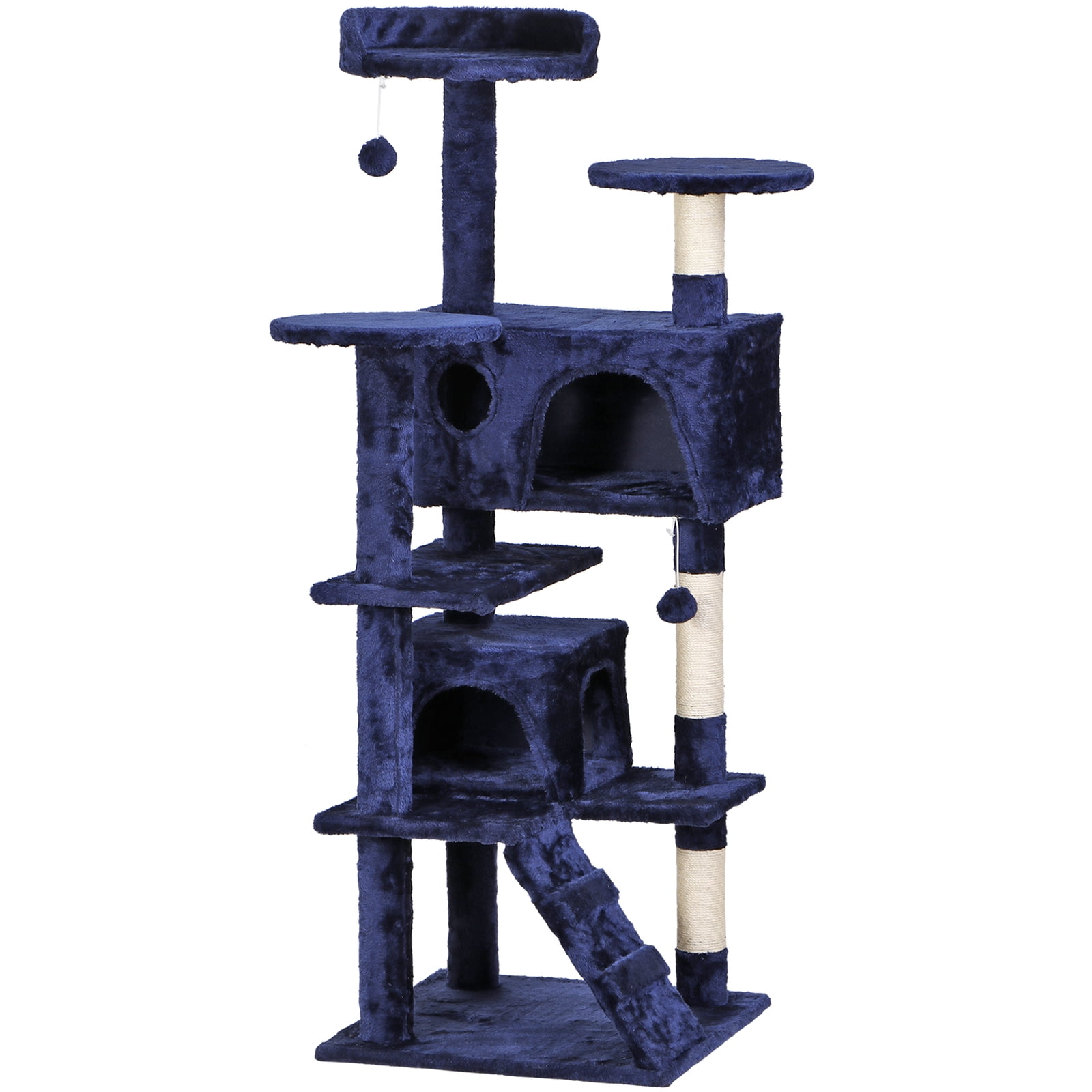 PINDEE Cat Tree, Indoor Cat Tower Condo, Multi-Level Cat House with ...