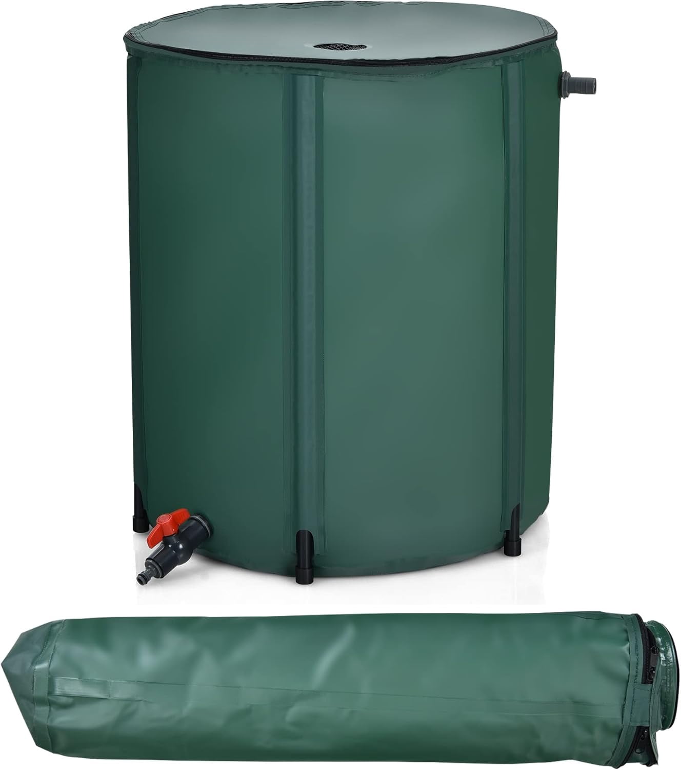 PINDEE Collapsible Rain Barrel, PVC Rain Water Collection Barrel with ...