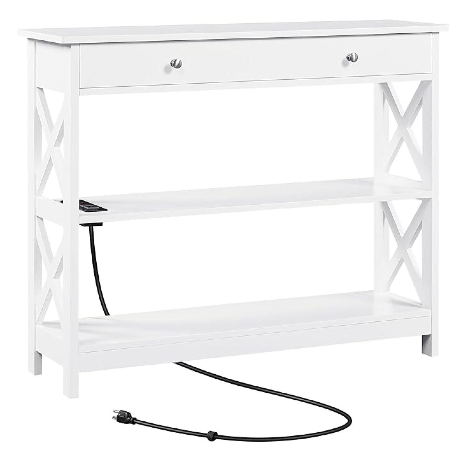PINDEE Console Table with Drawer, 39.5" Entryway Table with Storage ...