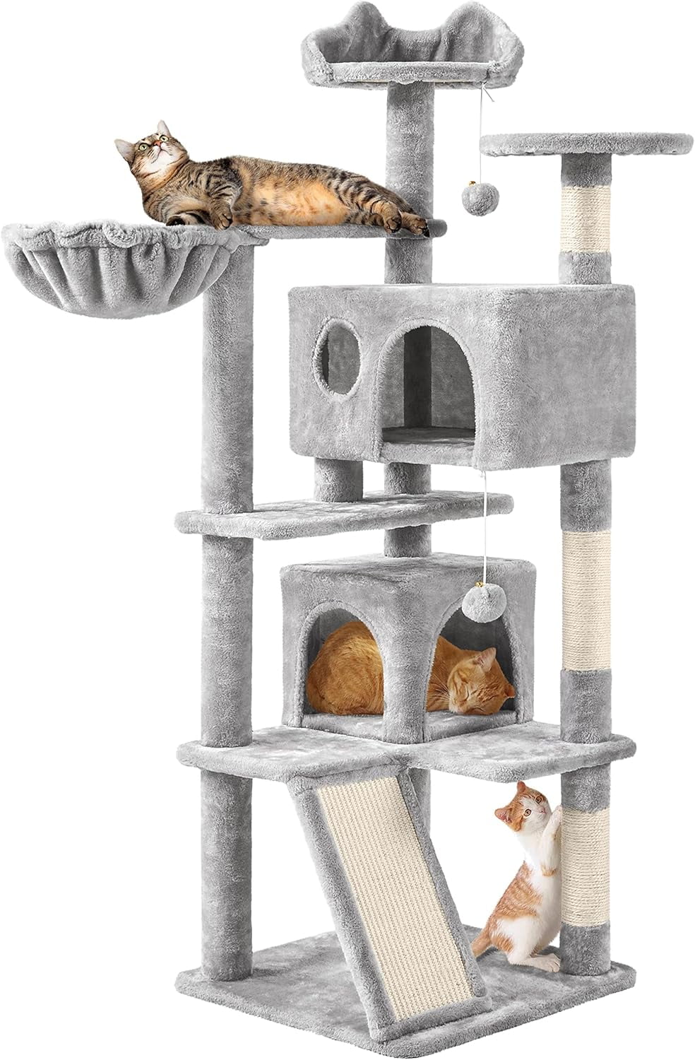 PINDEE Multi-Level Cat Tree for Indoor Cats Cat Tree Tower for Large ...