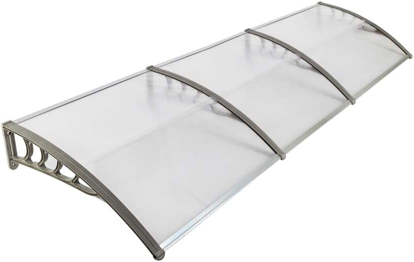 PINDEE Window Awning Door Canopy 117"x35.4", Polycarbonate Cover Front ...