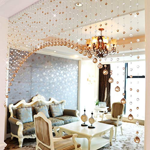 PINDIA Acrylic Crystal Strings Bead Curtain with Original Glass Drop 15 ...