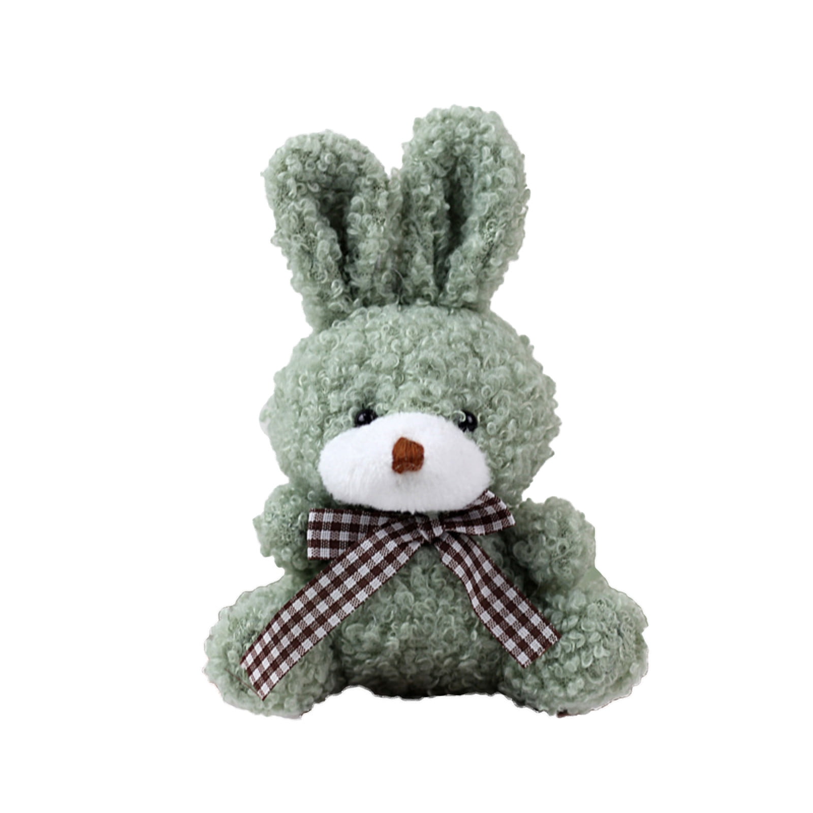 PINEAPPLE Adorable Plush Bunny Rabbit Toy with Soft Pink Fur and Bow ...