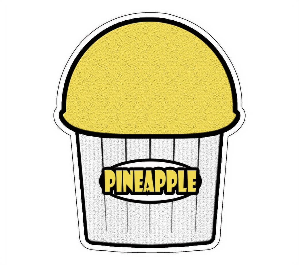 PINEAPPLE FLAVOR Italian Ice Decal shaved ice cart sign - Walmart.com