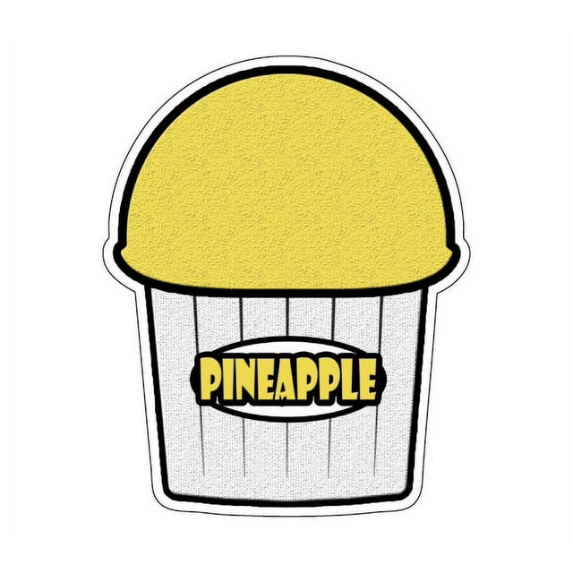 PINEAPPLE FLAVOR Italian Ice Decal shaved ice cart sign - Walmart.com