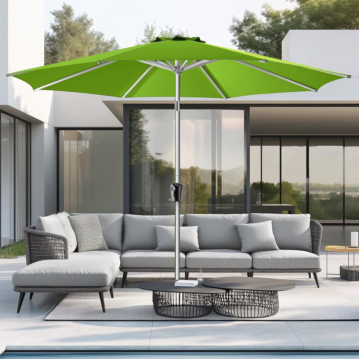 PING 9ft Outdoor Patio Umbrella - Market Table Aluminum Umbrella, 5 ...