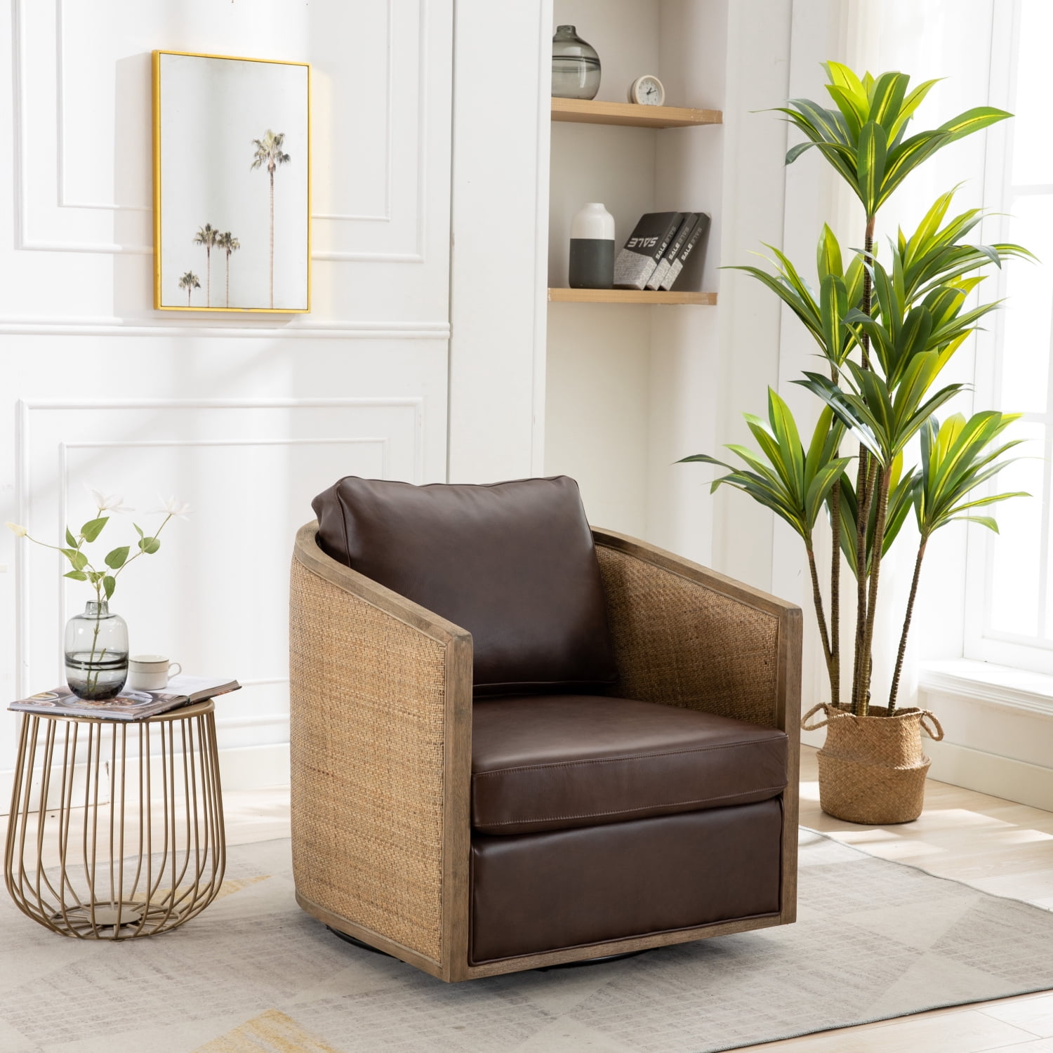 PINGCNG Coolmore Swivel Barrel Chair - Stylish and Comfortable Round ...