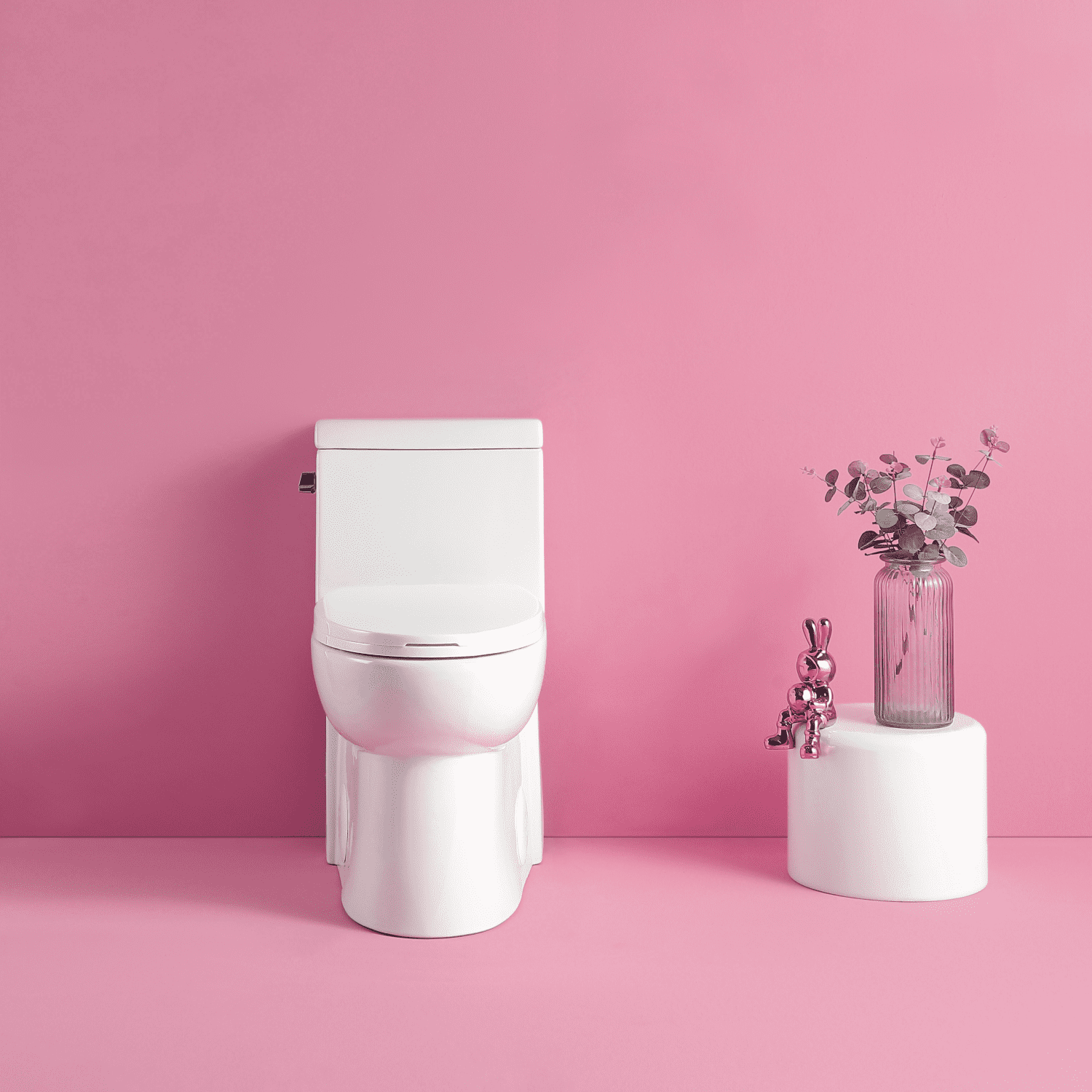 PINGCNG Water-Saving Elongated Comfort Height Gloss White One Piece ...