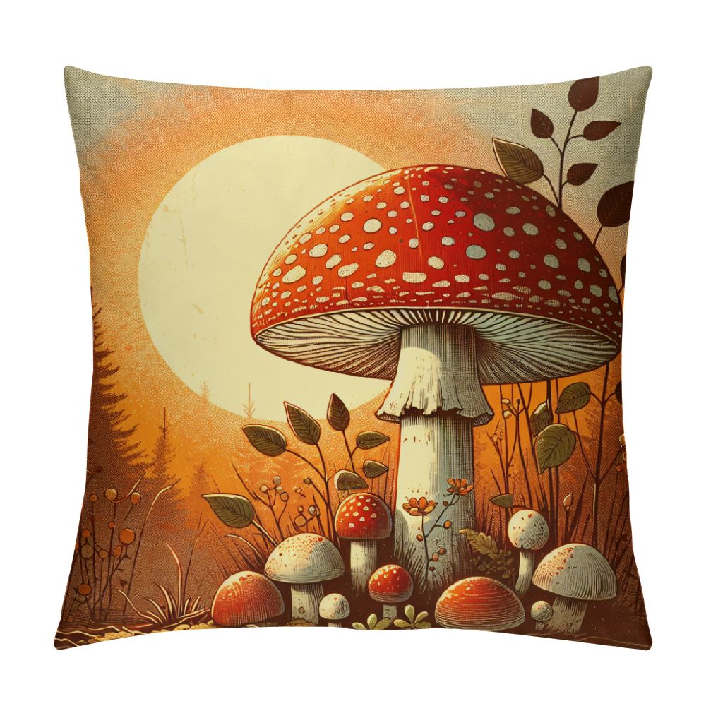 PINGXIXI Pillow Cover Farmhouse Style Rustic Plants Square Throw Pillow ...