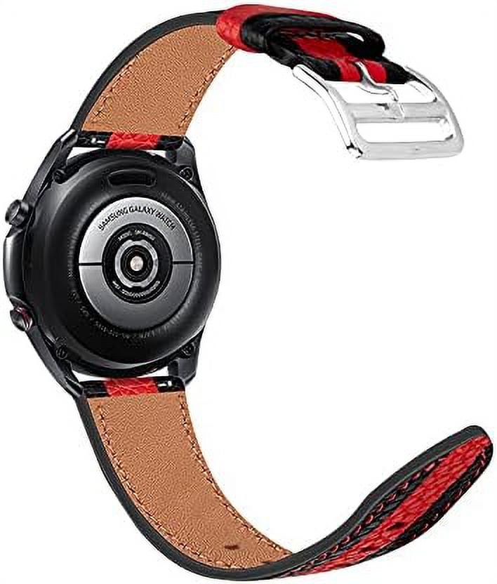 PINHEN Leather Watch Straps, 18mm Quick Release Genuine Leather Watch ...