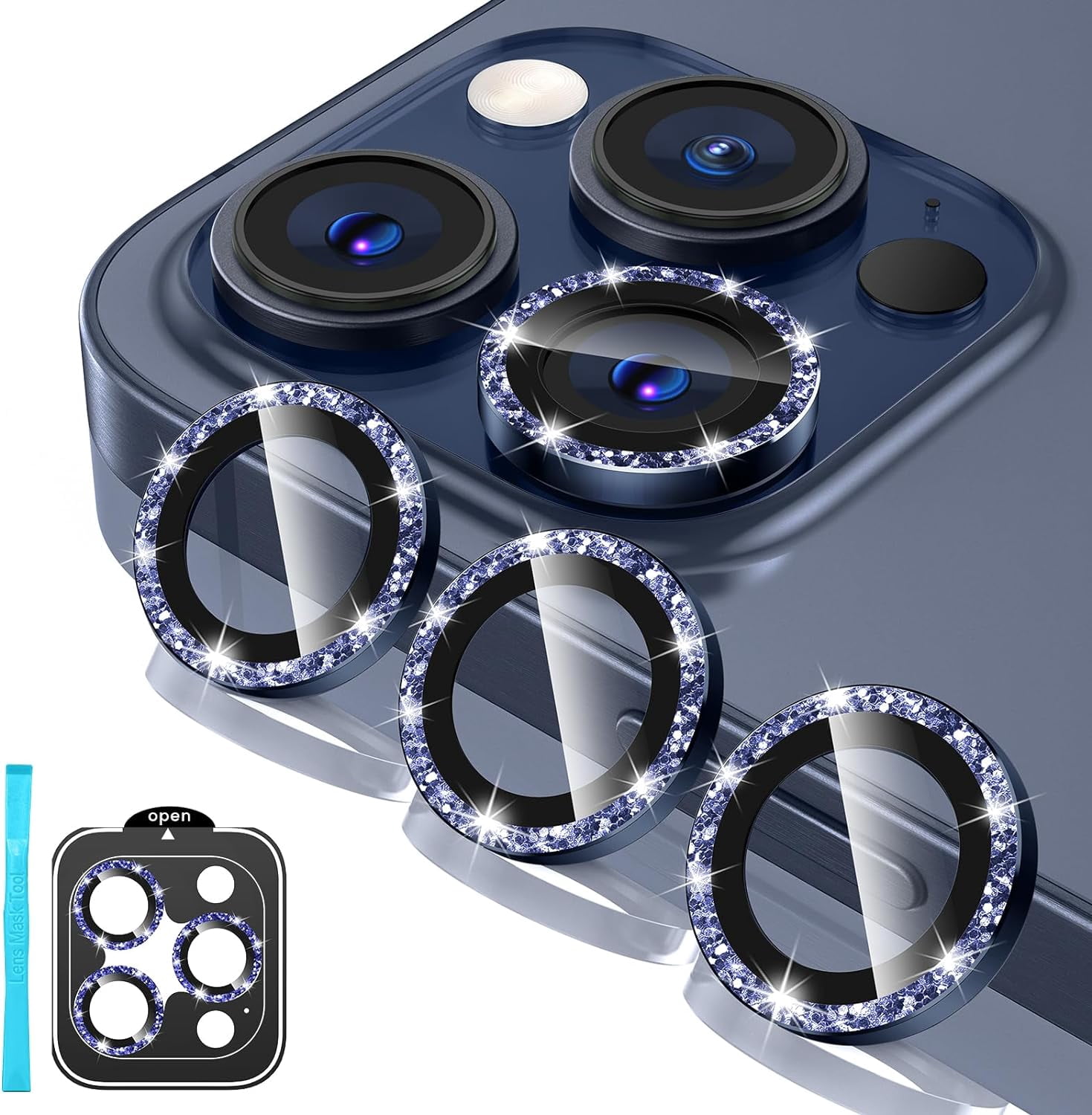 PINHEN for iPhone 15 Pro/iPhone 15 Pro Max Camera Lens Protector, 9H ...