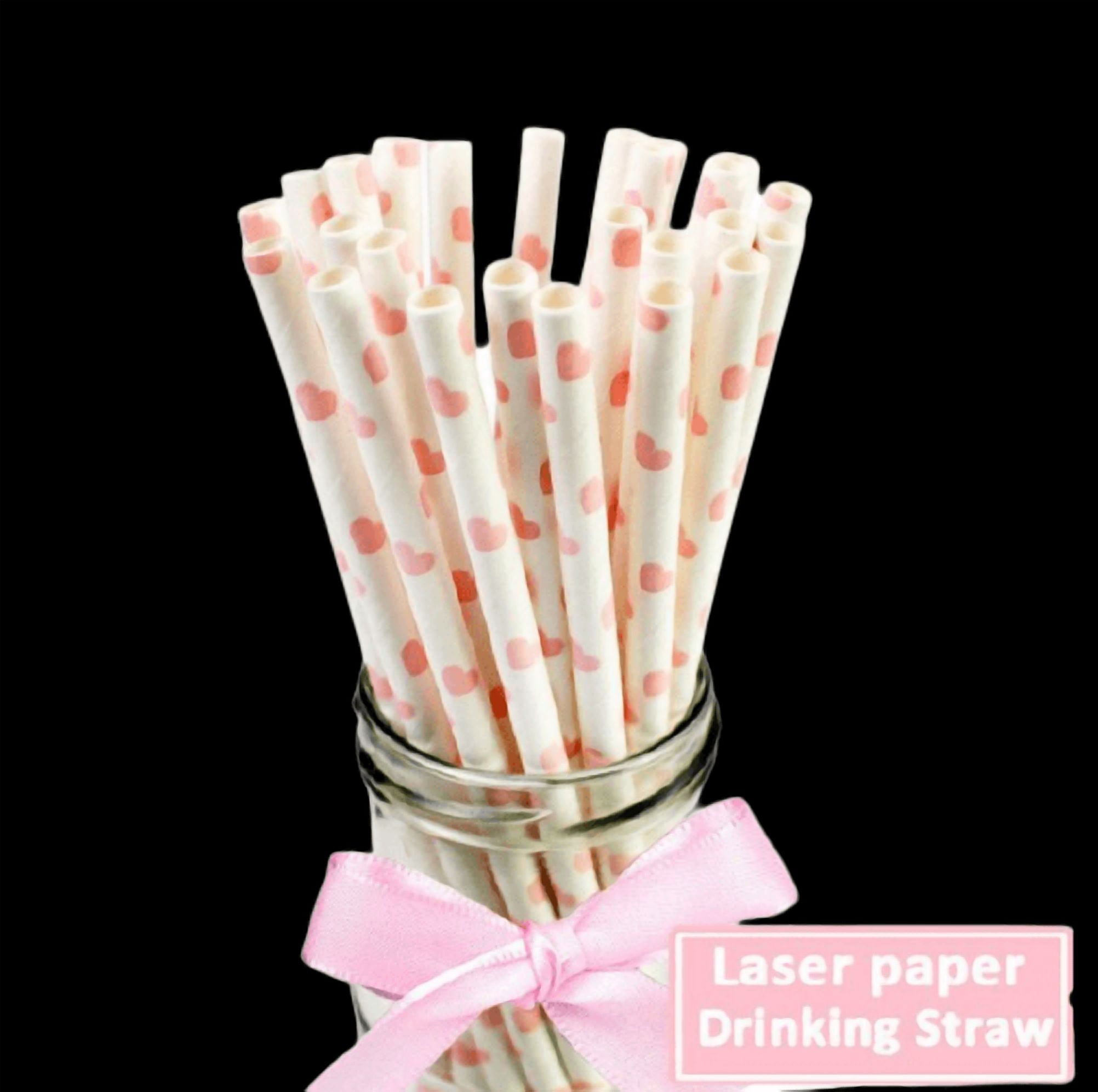 Pink Heart Paper Straws - Walmart.com