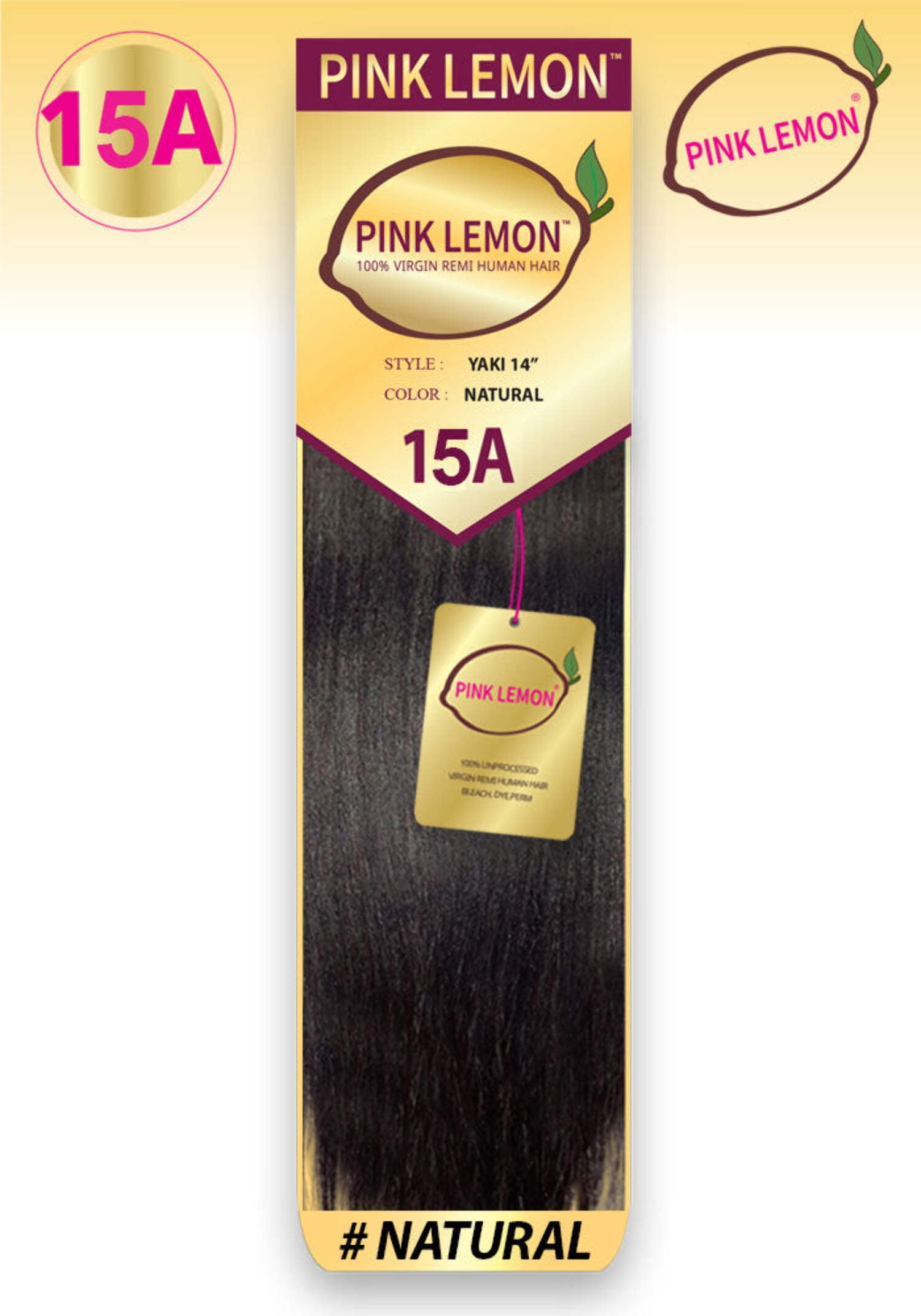 PINK LEMON - 15A 100% VIRGIN REMI HUMAN HAIR YAKI STRAIGHT - Walmart.com