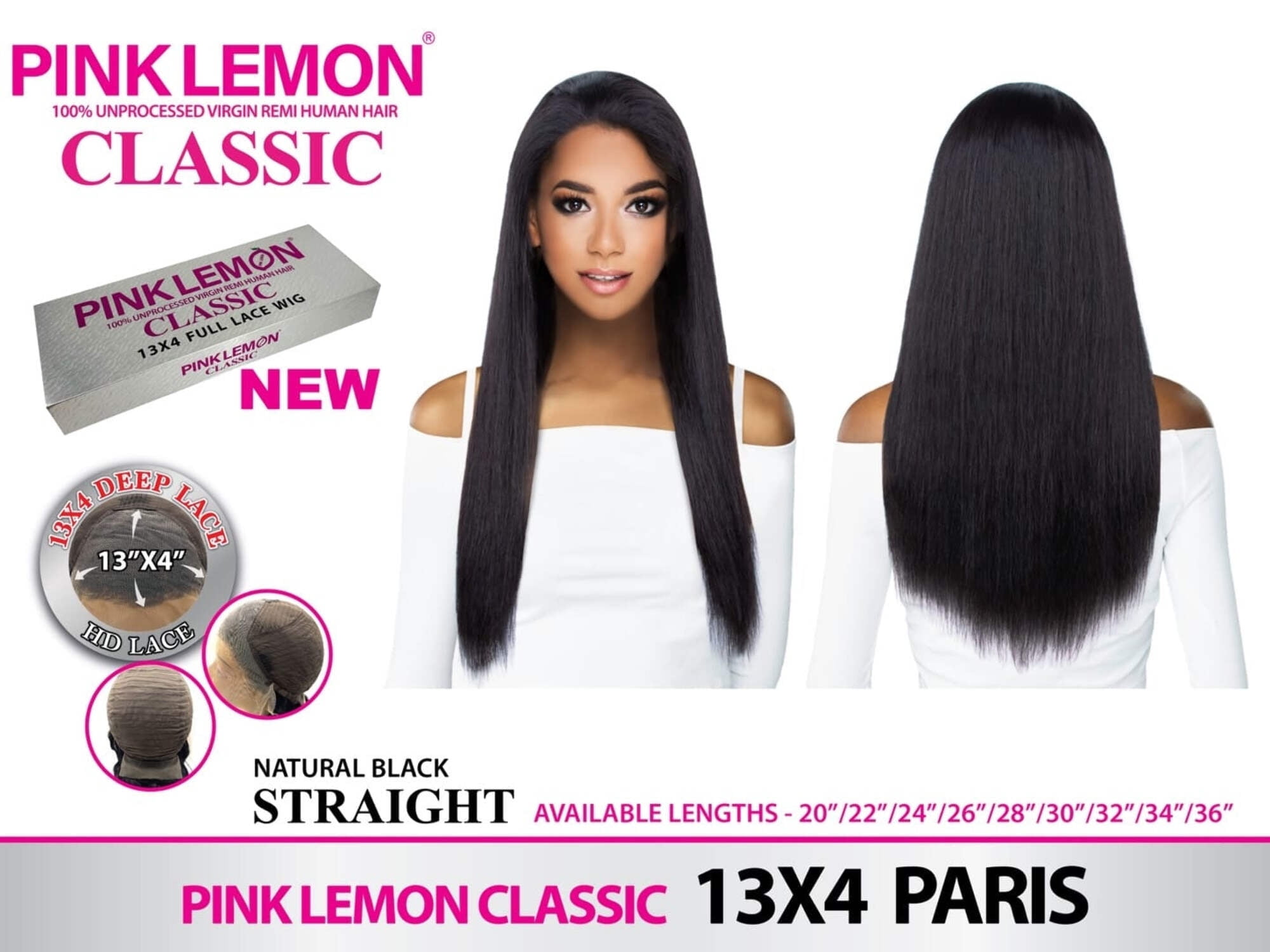 PINK LEMON - CLASSIC 13X4 DEEP HD LACE FRONTAL WIG PARIS (HUMAN ...