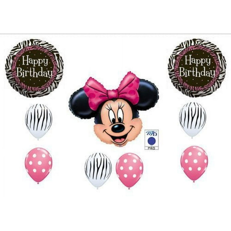 Minnie Mouse Zebra Birthday Banner Printable Minnie Mouse Zebra Print