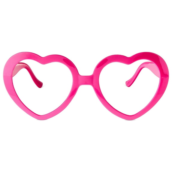 Plastic Heart No Lens Party Glasses, Pink, Valentine's Day by Way To ...