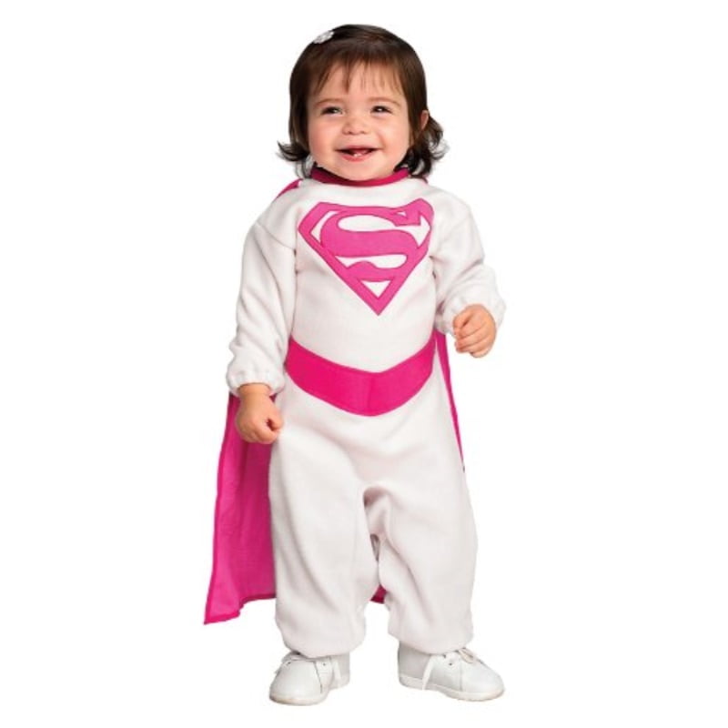 White and Pink Supergirl Infant Fancy Dress Costume - Walmart.com